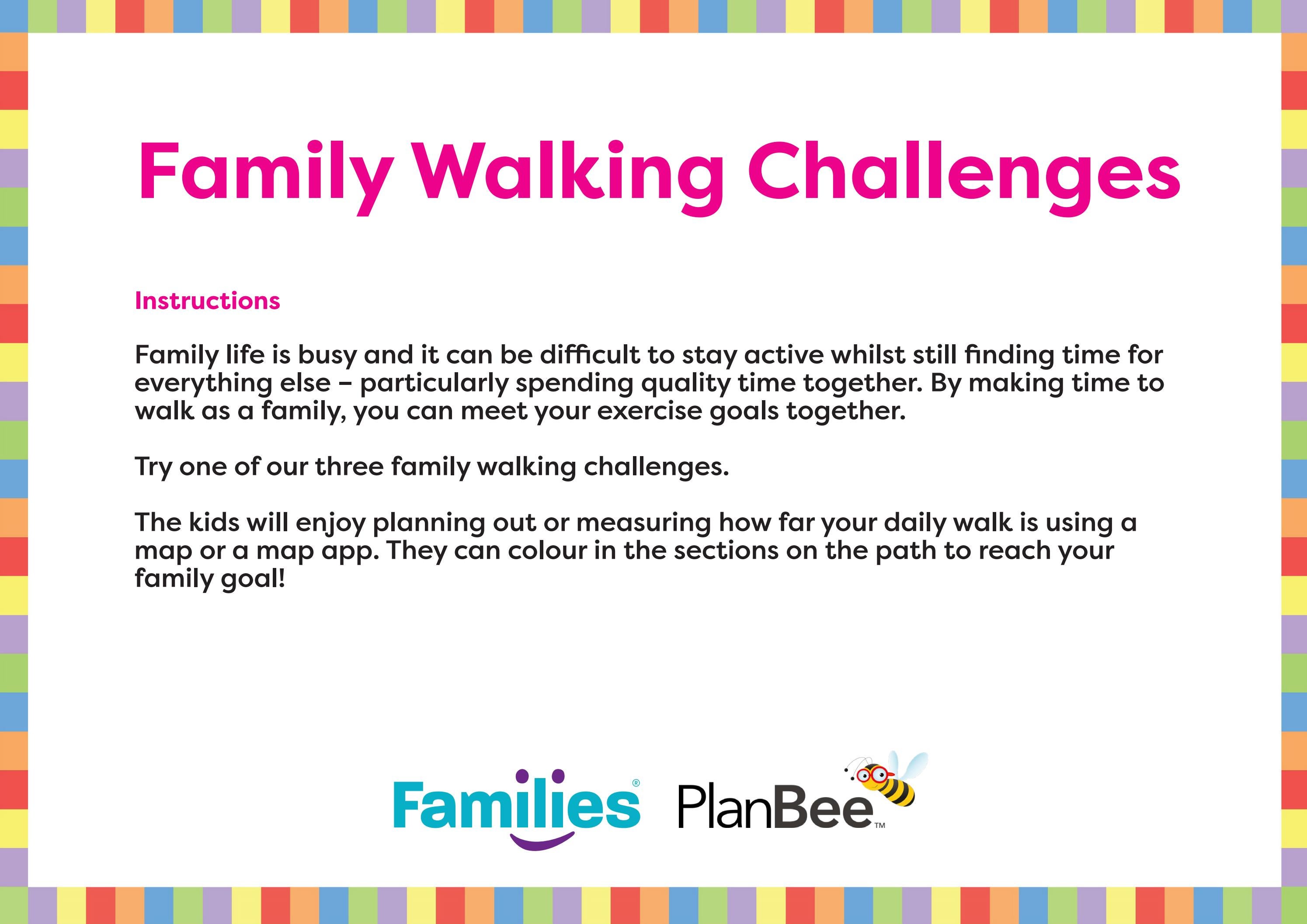 Families Magazine Downloadable Family Walking Challenges by Families ...
