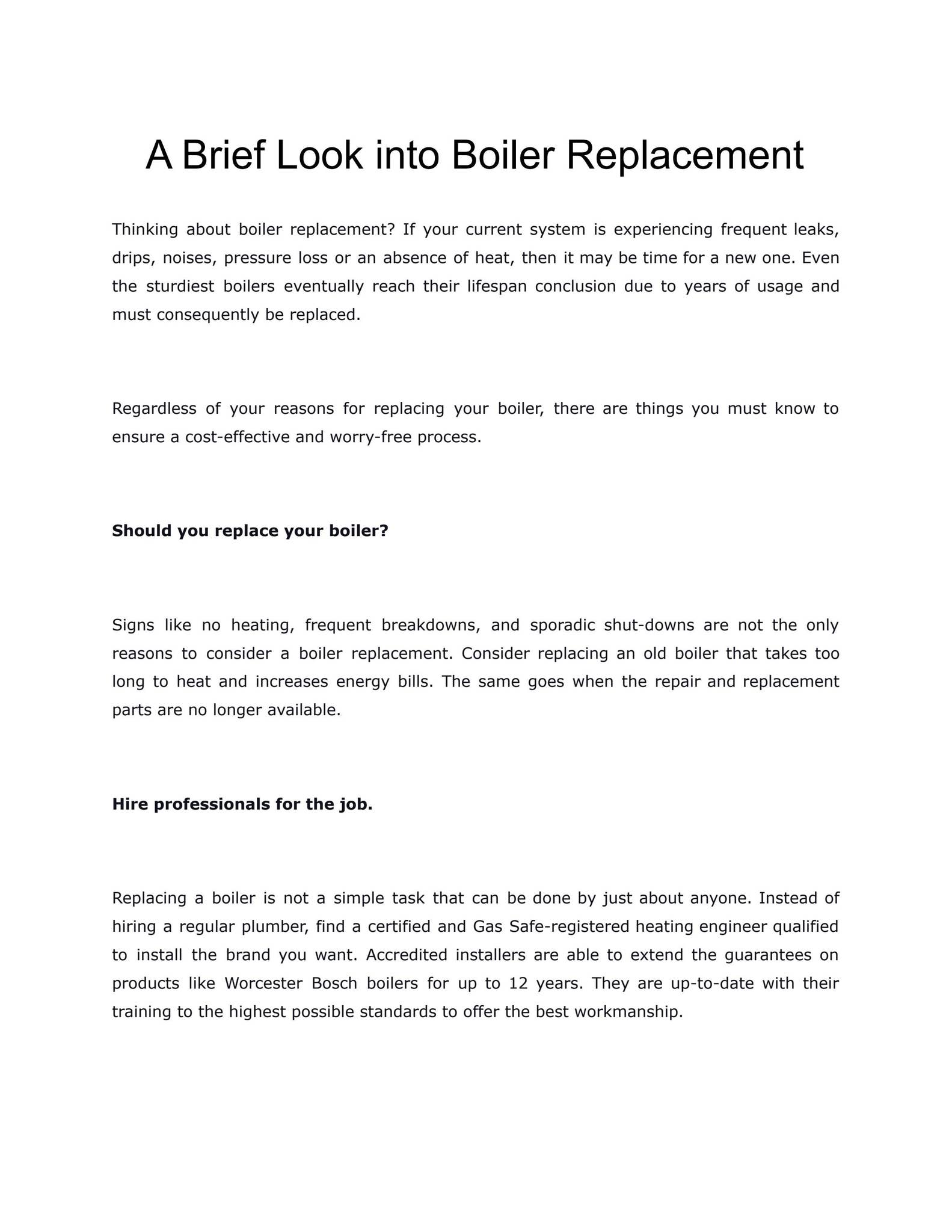 A Brief Look into Boiler Replacement by Wpjheating - Issuu