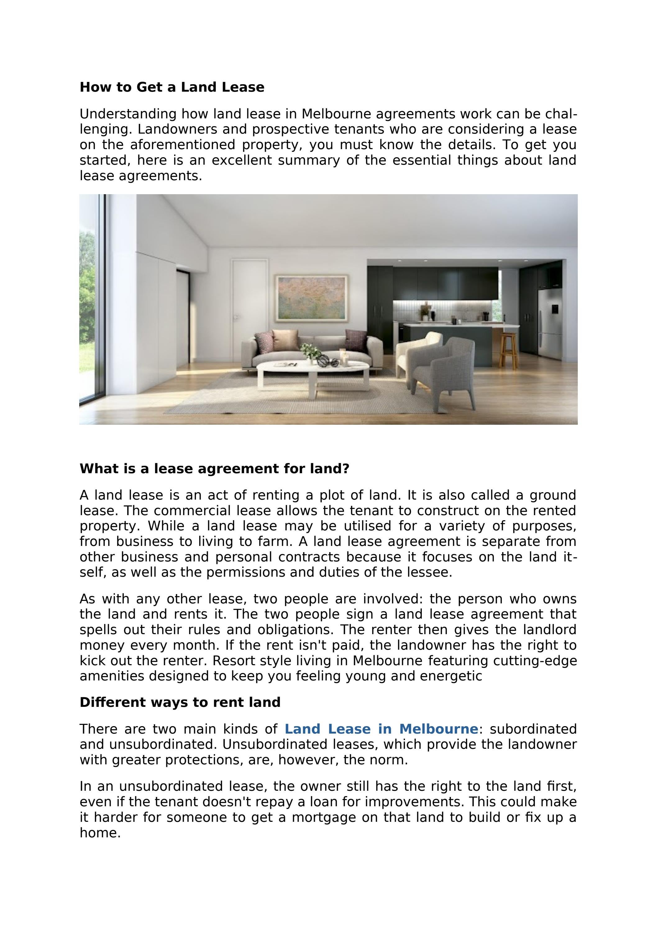 What Is A Lease Agreement For Land