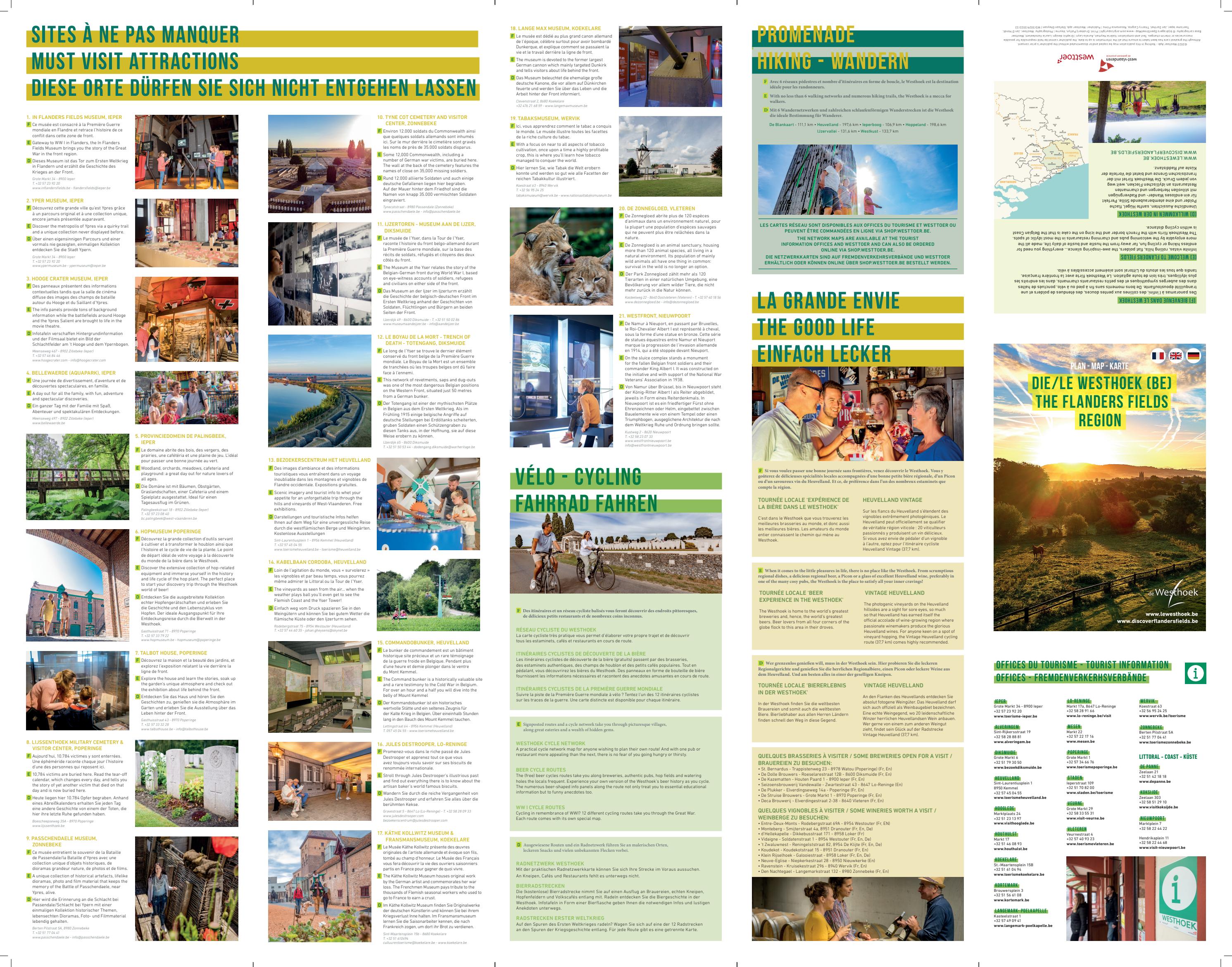 Plan - Map - Karte: Le Westhoek - The Flanders Fields Region by ...