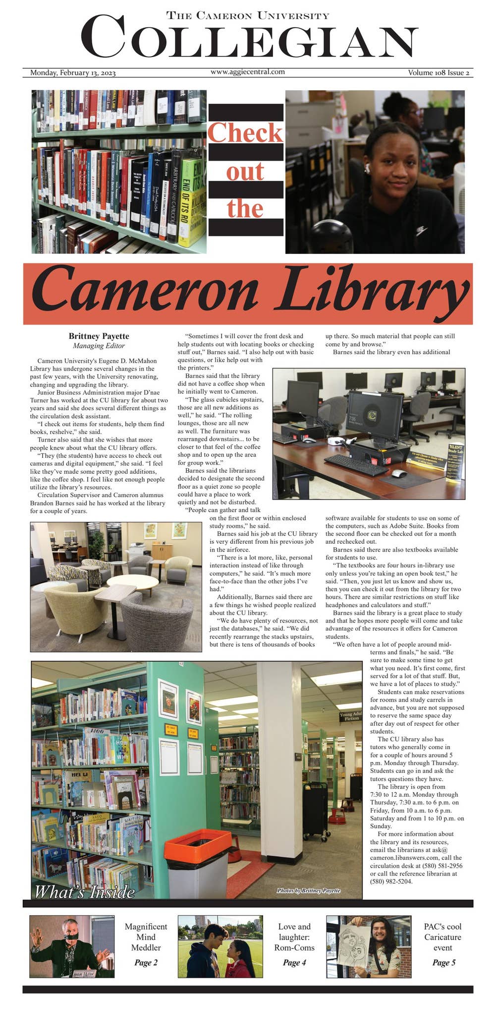 The Cameron Collegian - February 13th, 2023 by Cameron University ...