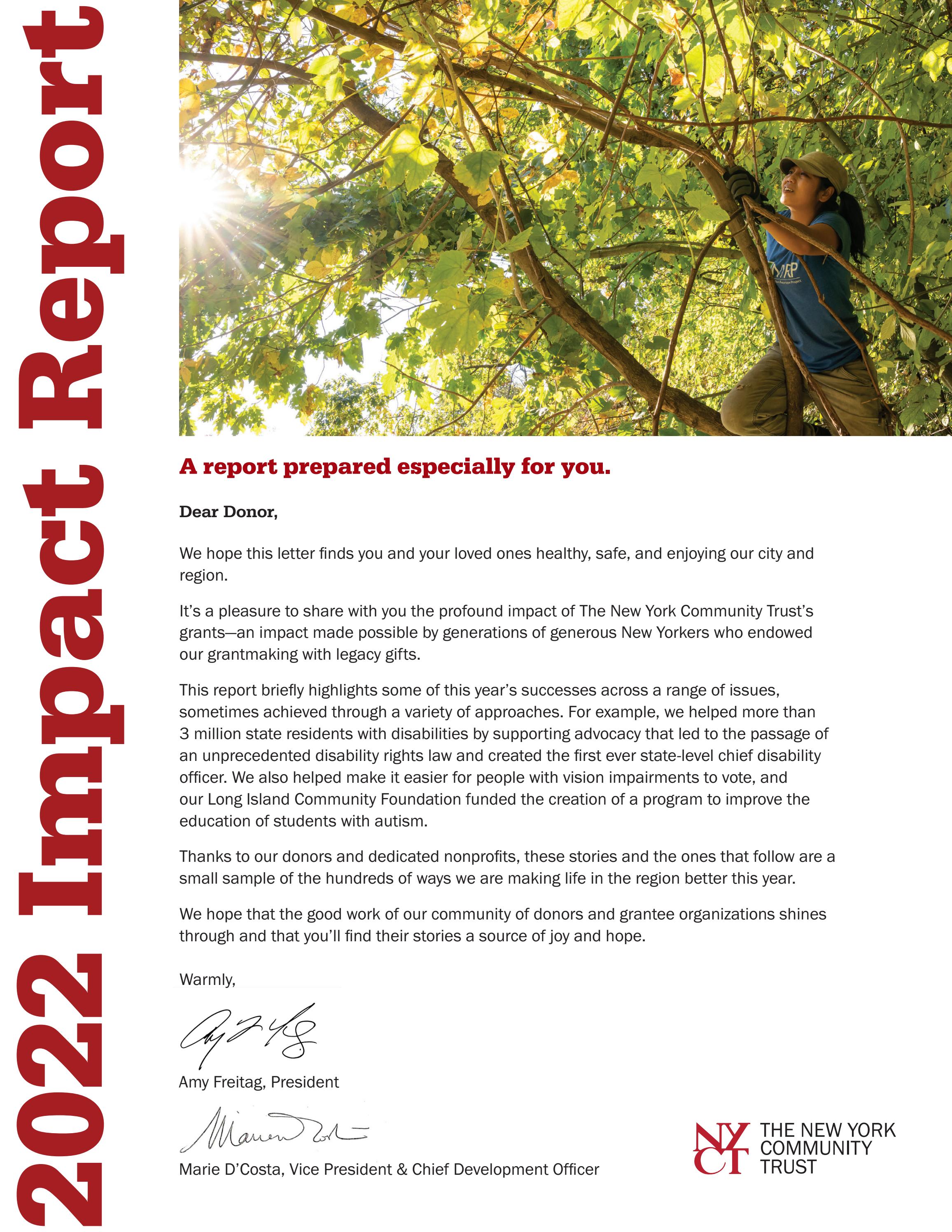 2022 Impact Report by The New York Community Trust - Issuu