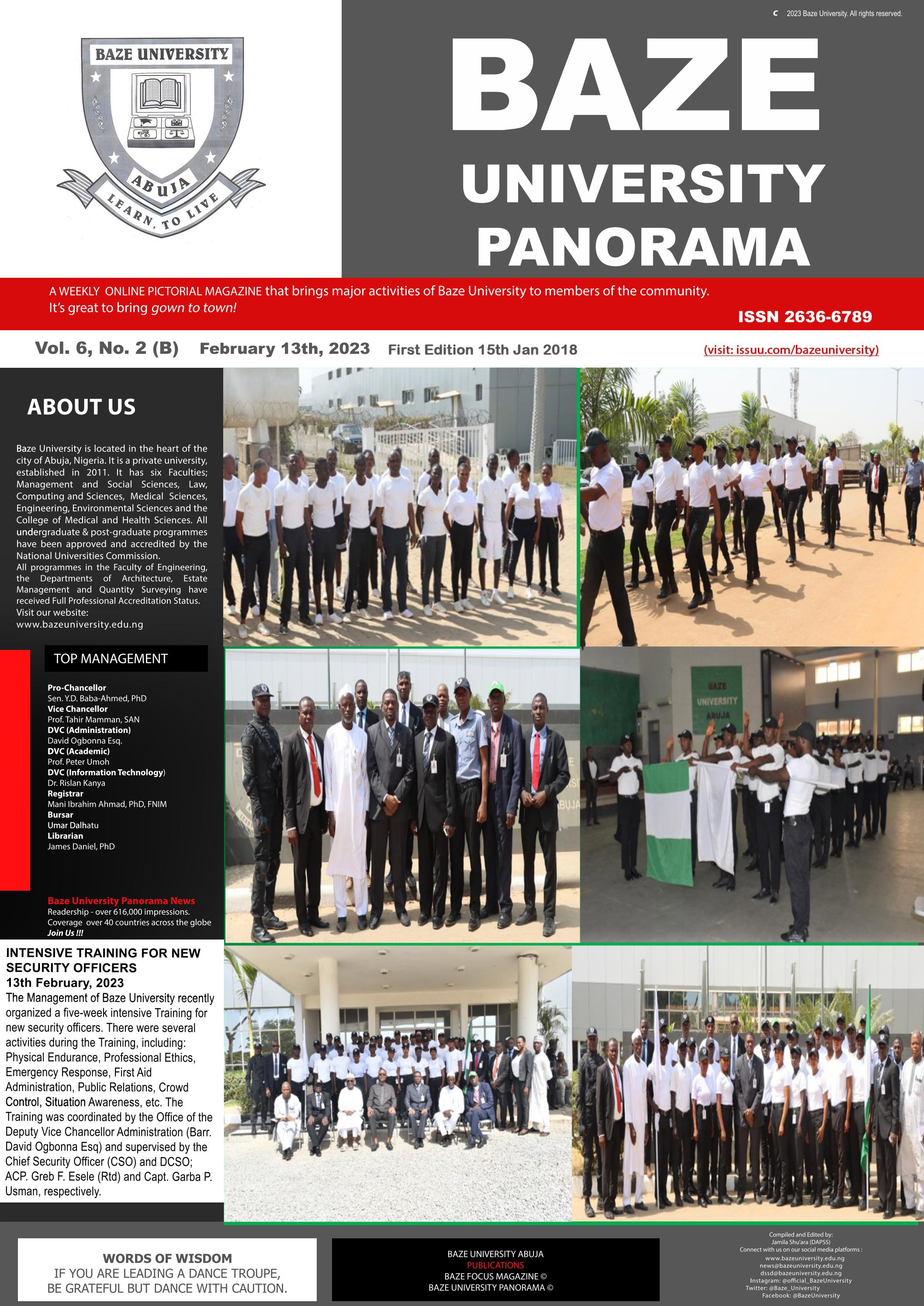 BAZE UNIVERSITY PANORAMA NEWS (13th February 2023) by Baze University ...