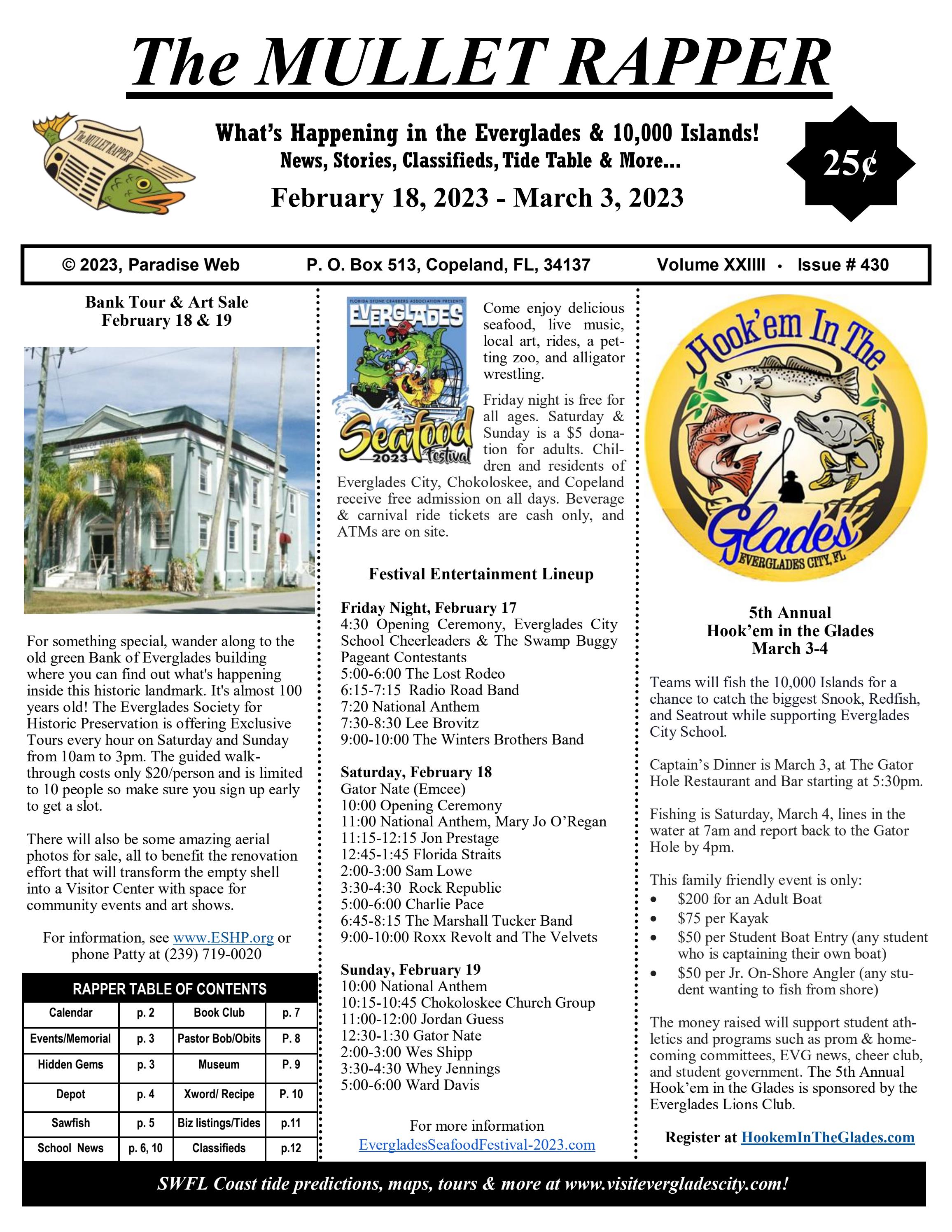The Mullet Rapper, February 18, 2023 Issue #430 by Paradise Web - Issuu