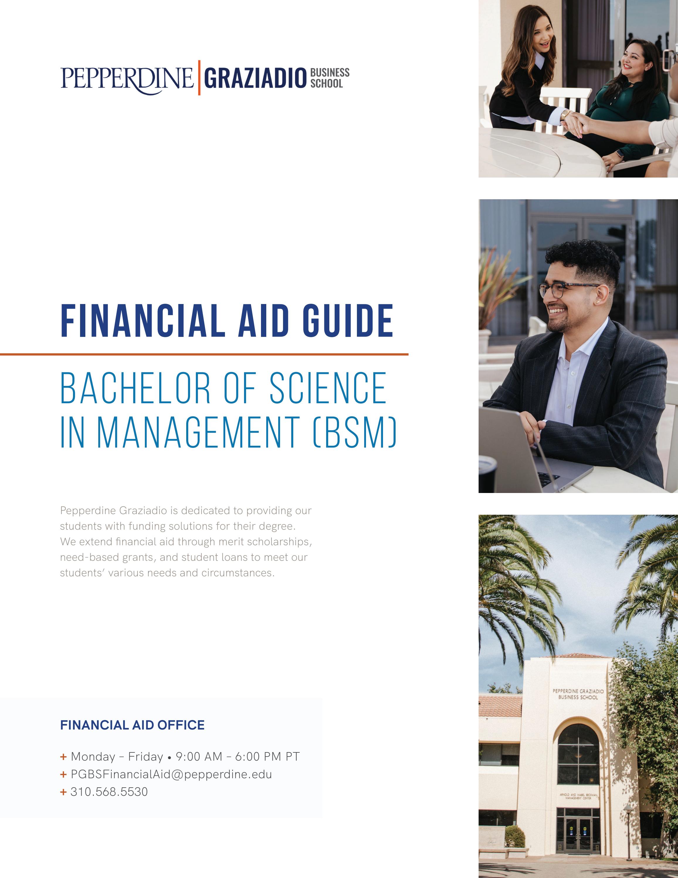 BSM 2022 Financial Aid Guide - One Pager by Pepperdine Graziadio ...