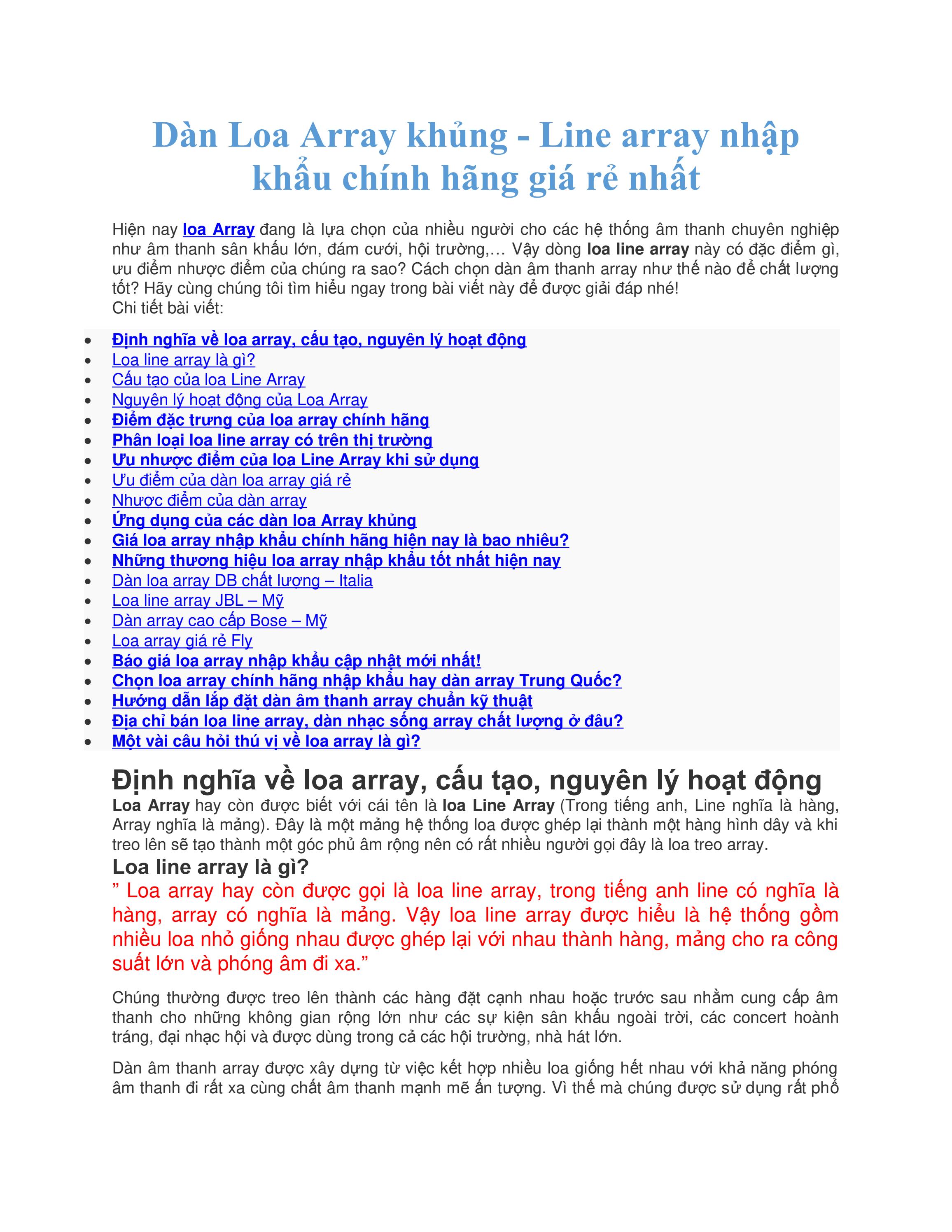 Lạc Việt Audio - Cung cấp loa array chính hãng, giá tốt by lacvietaudio08 - Issuu