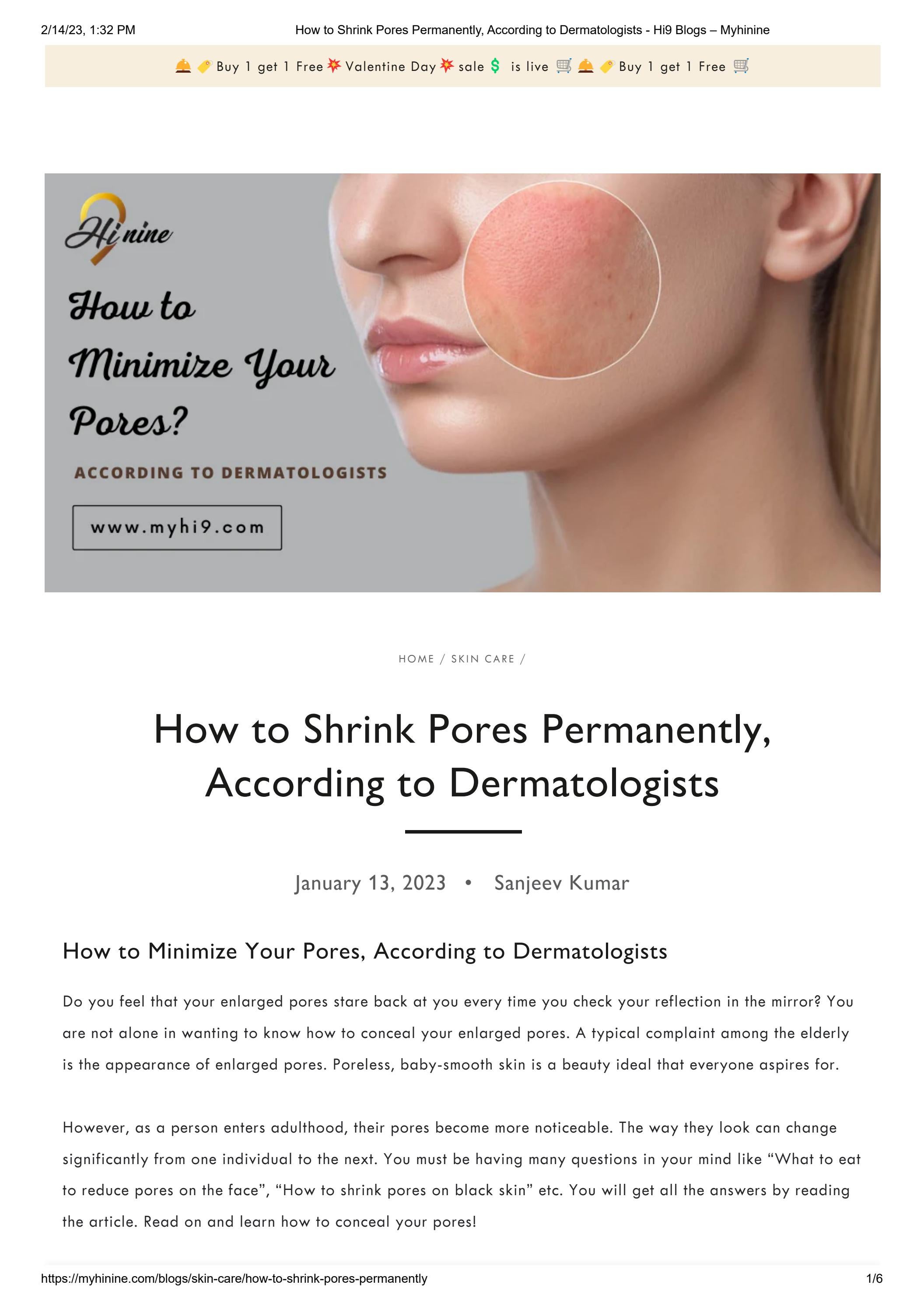 How to Shrink Pores Permanently According to Dermatologists by Sanjeev ...