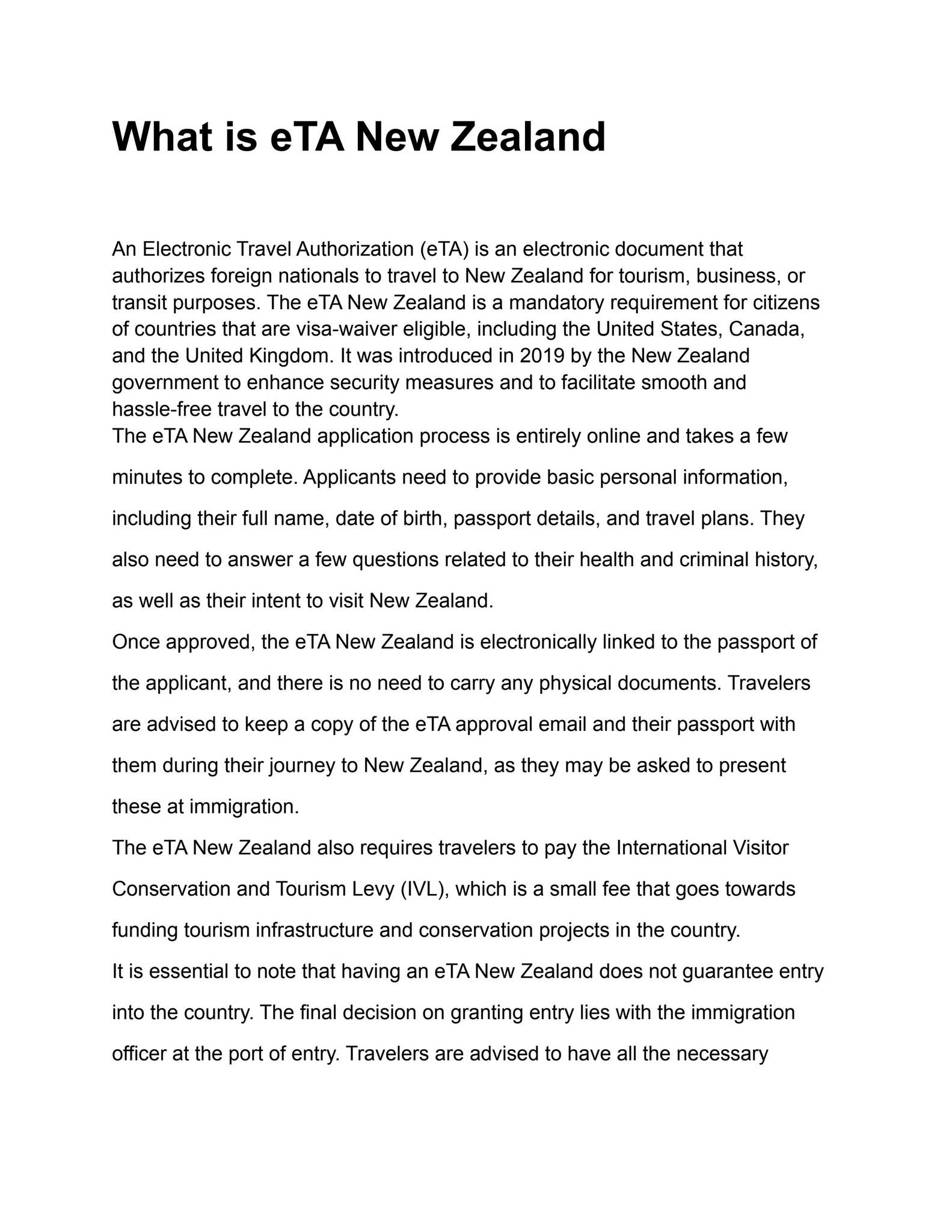 What is eTA New Zealand by Aaun - Issuu