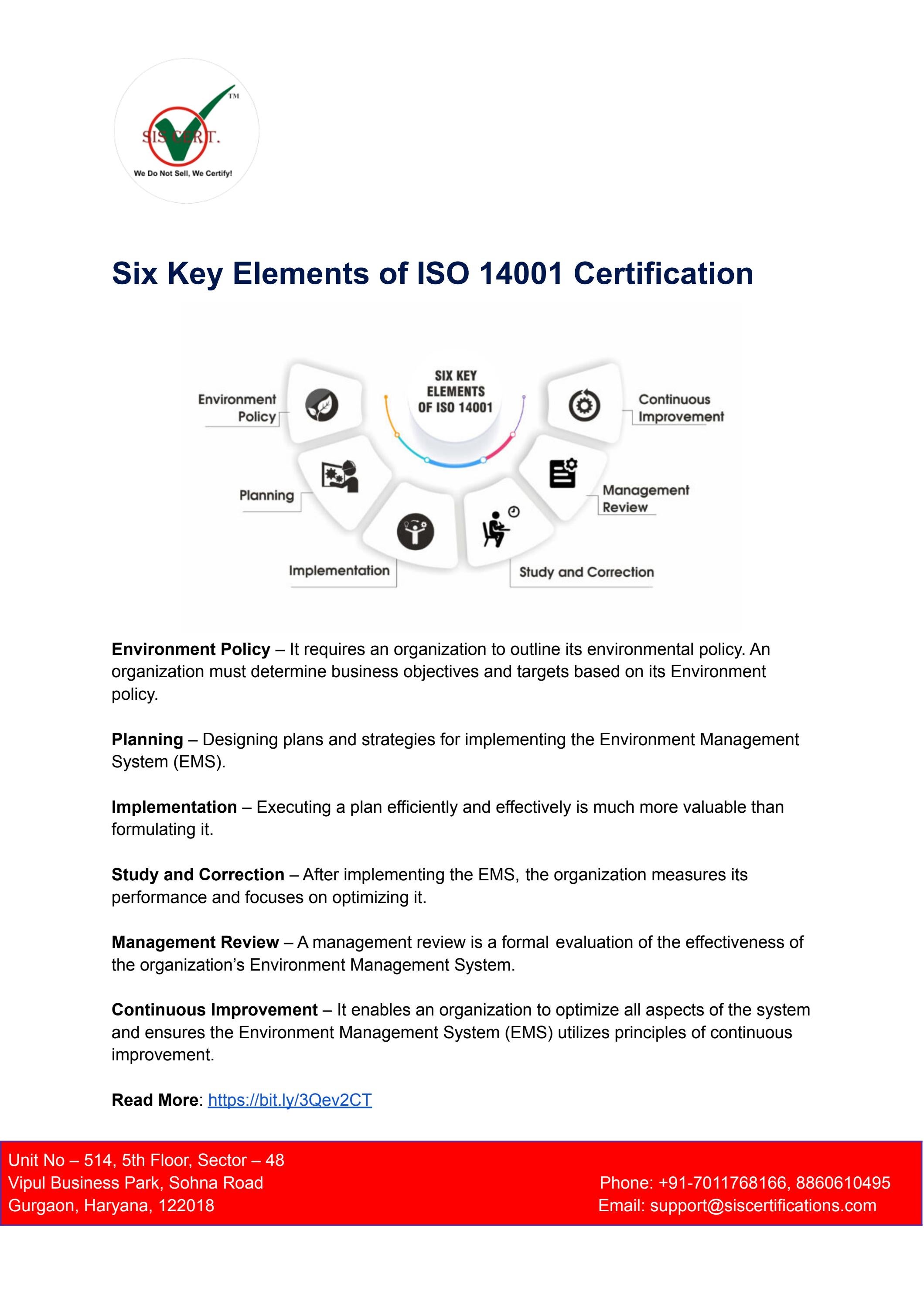 Six Key Elements of ISO 14001 Certification by SIS Certifications - Issuu
