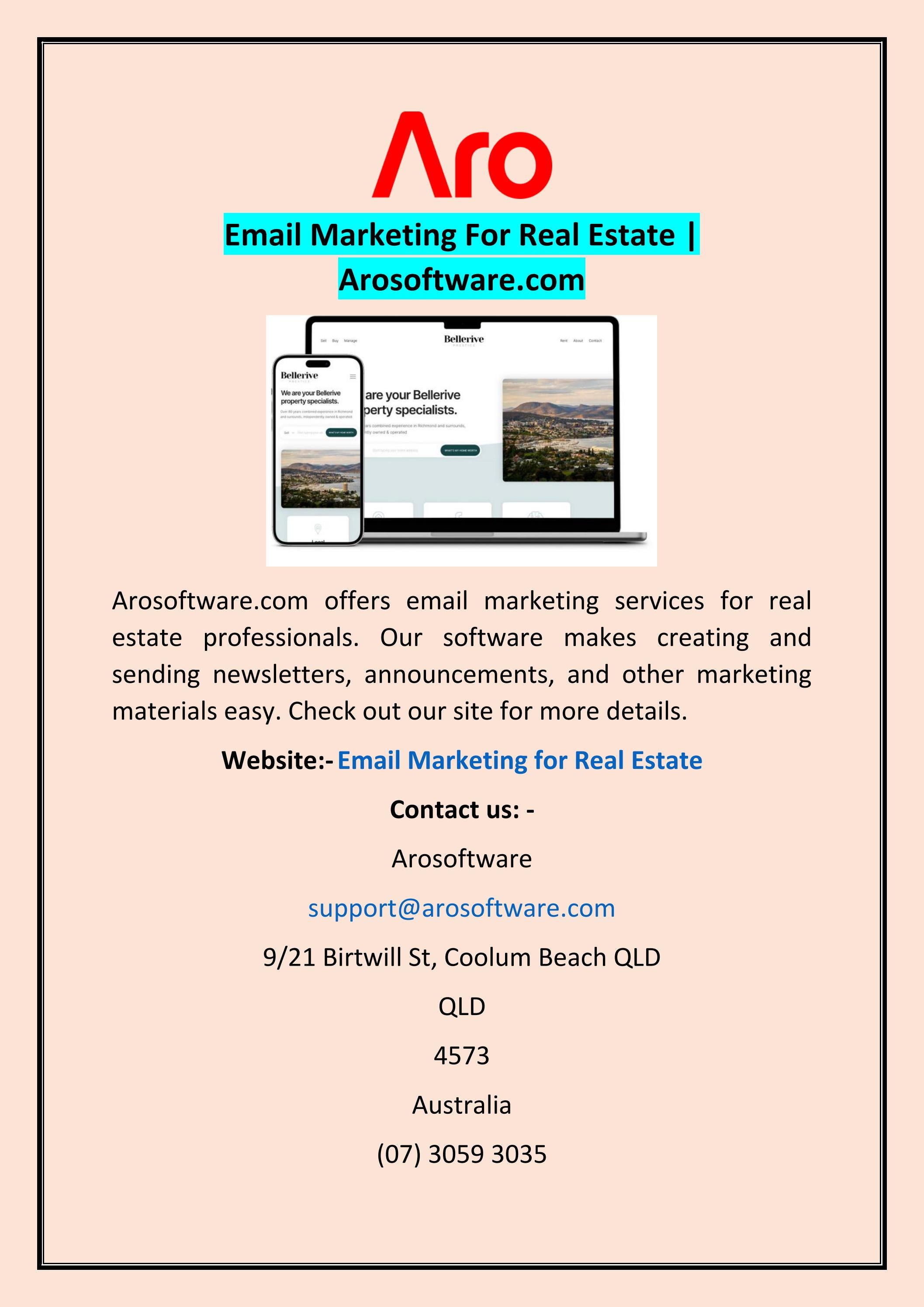 Email Marketing For Real Estate | Arosoftware.com by Arosoftware - Issuu