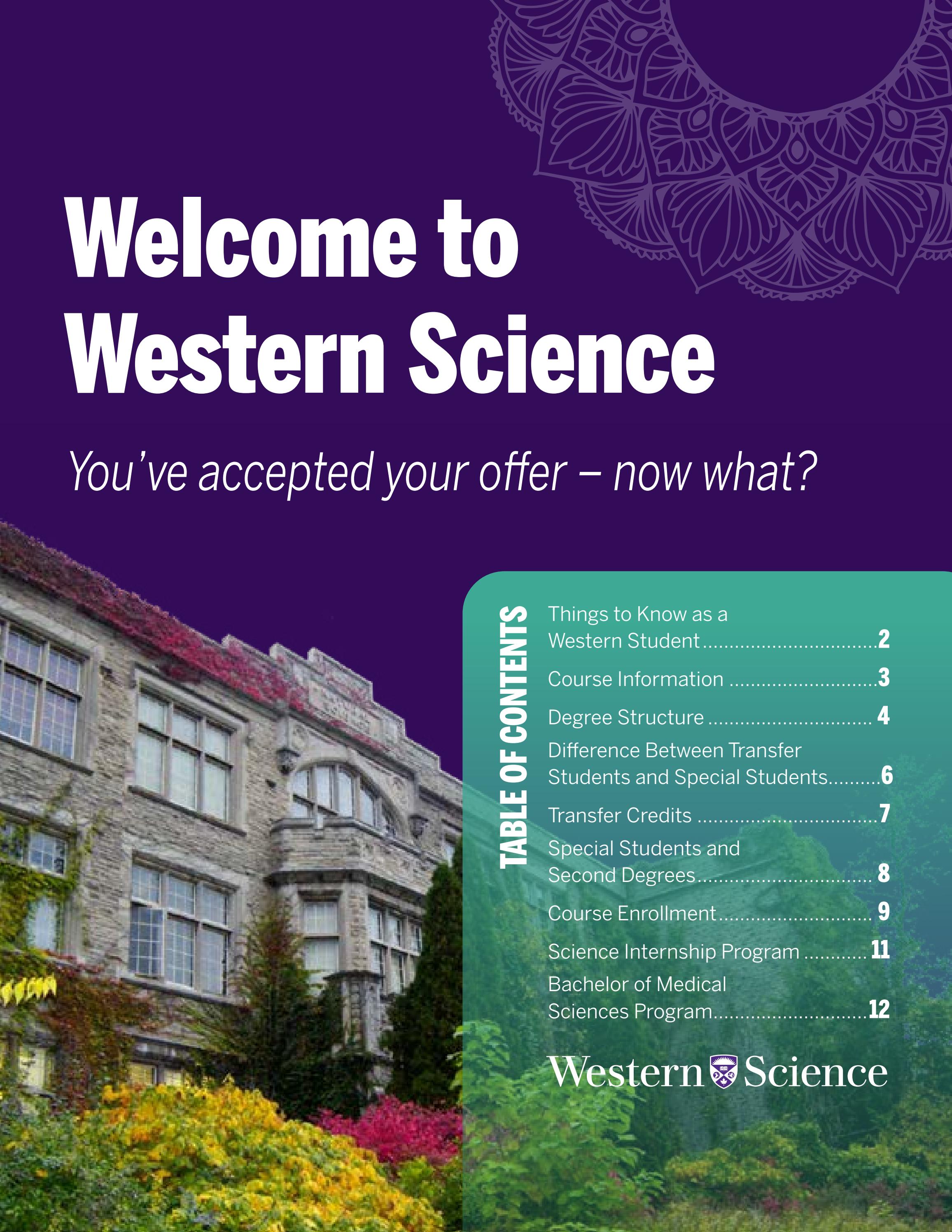 Transfer Student Guide - Western University Science by Faculty of ...