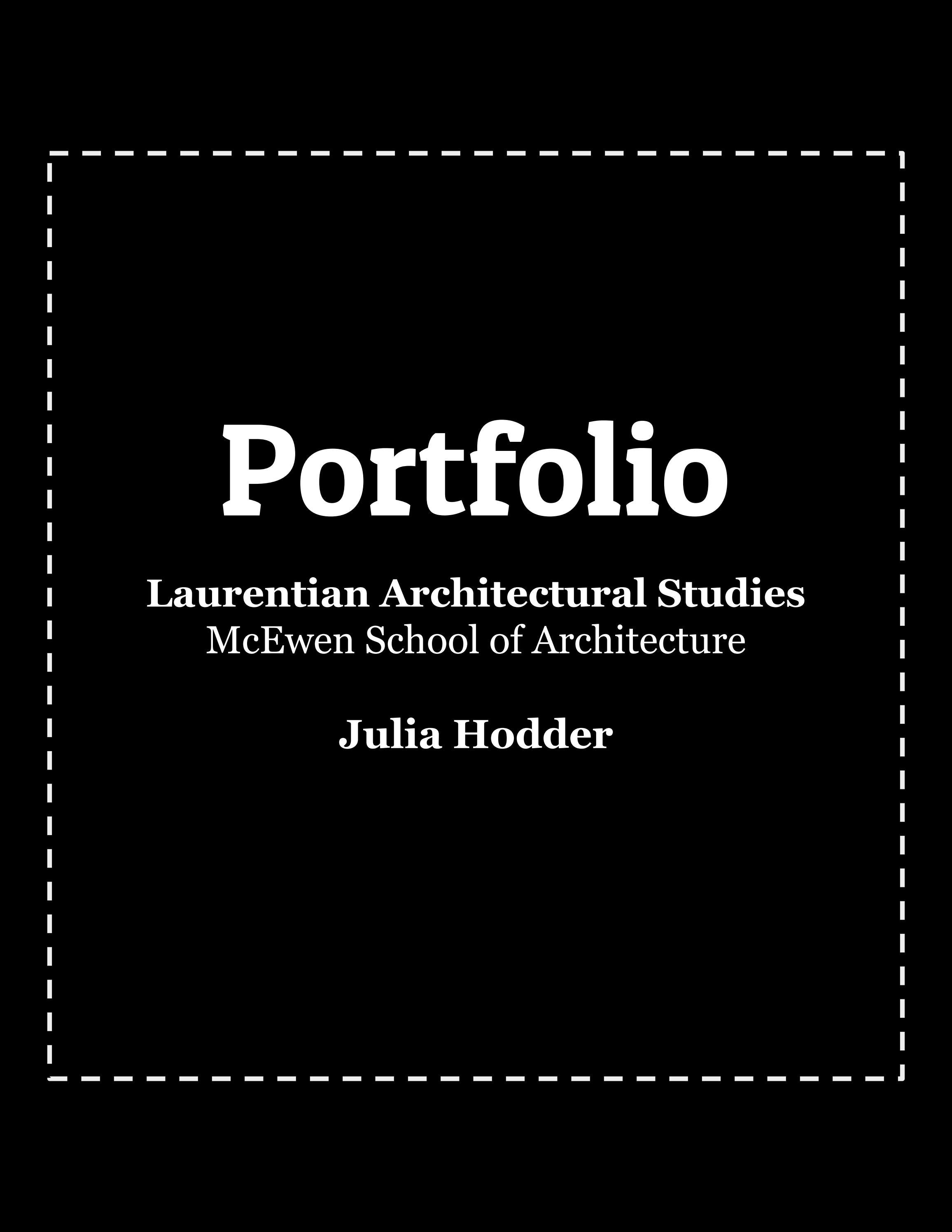 Laurentian Architectural Portfolio by julia hodder - Issuu