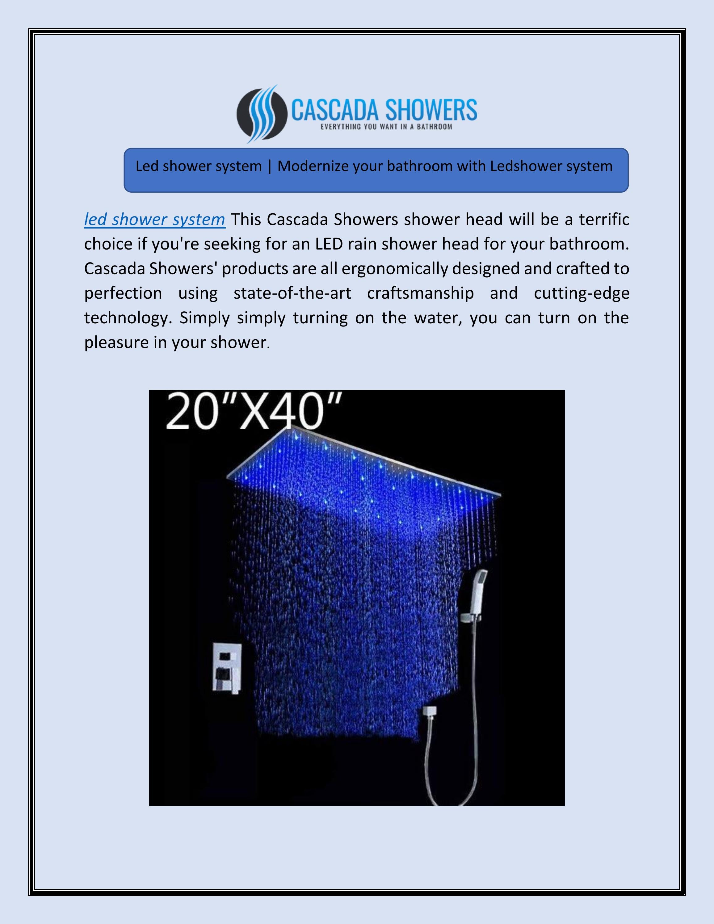 Led shower system | Modernize your bathroom with Ledshower system by ...