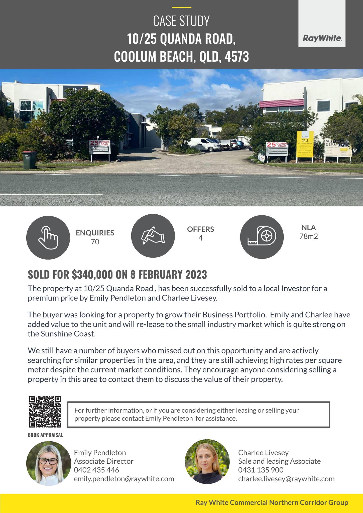 Case Study | 10/25 Quanda Road, Coolum Beach by Ray White Commercial ...