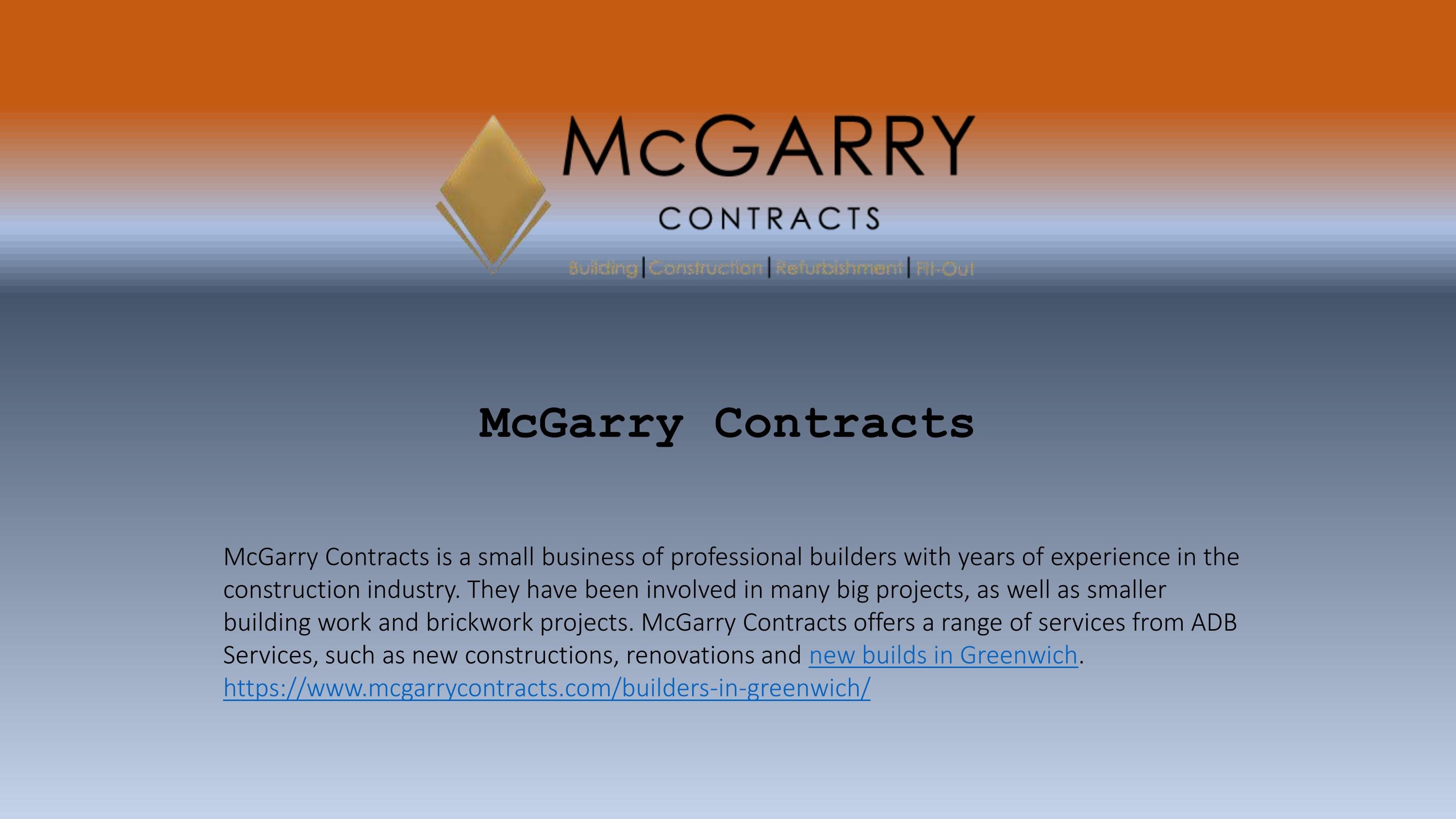 New Builds in Greenwich by McGarry Contracts - Issuu