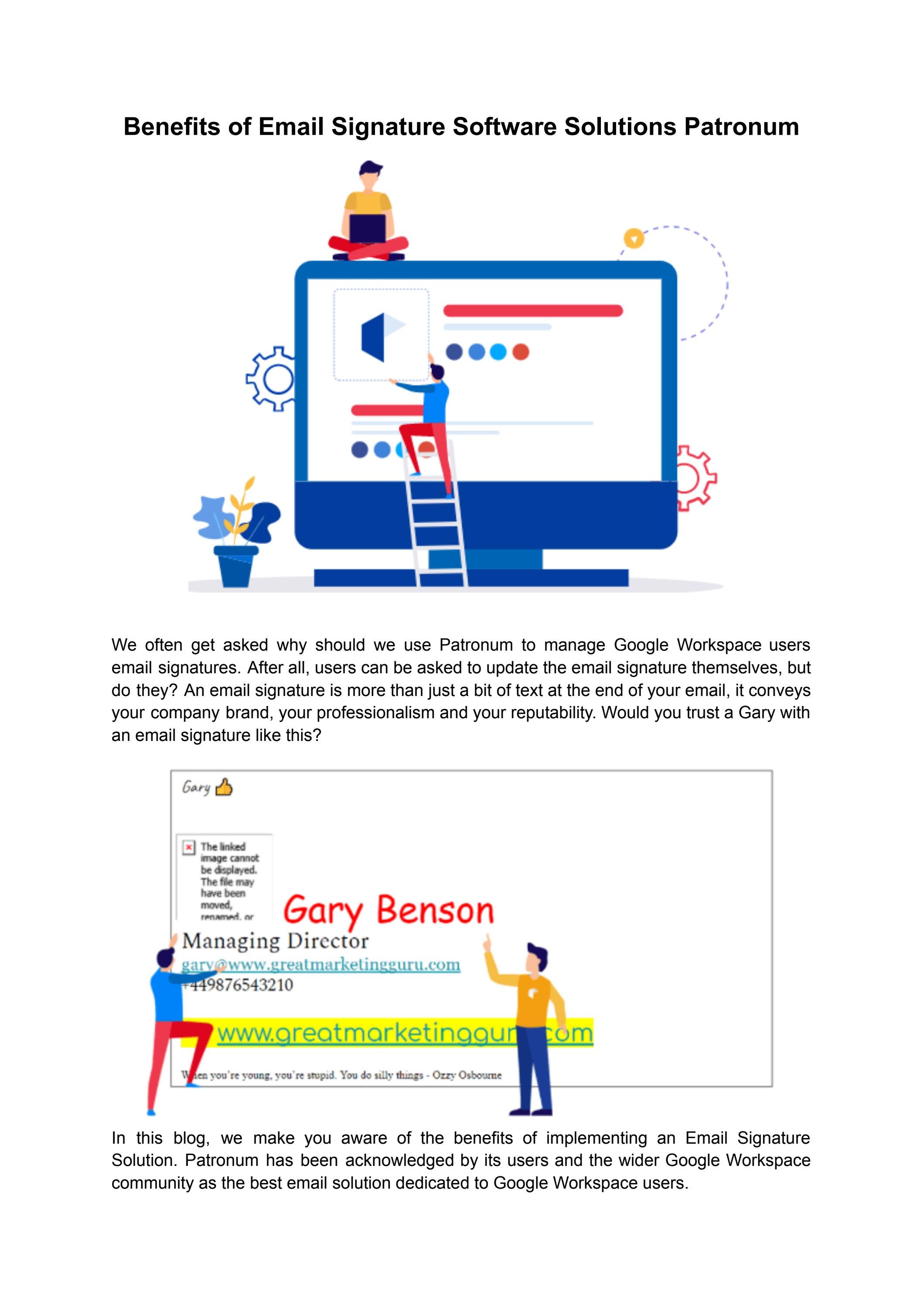 Email Signature Software by Patronum - Issuu