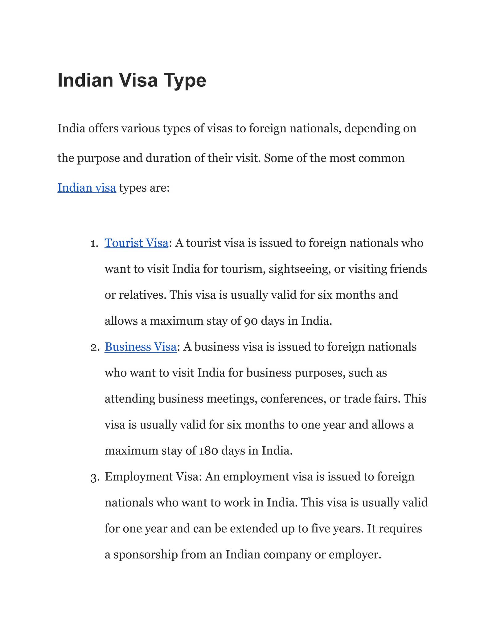 Indian Visa Type by watch 009tv - Issuu