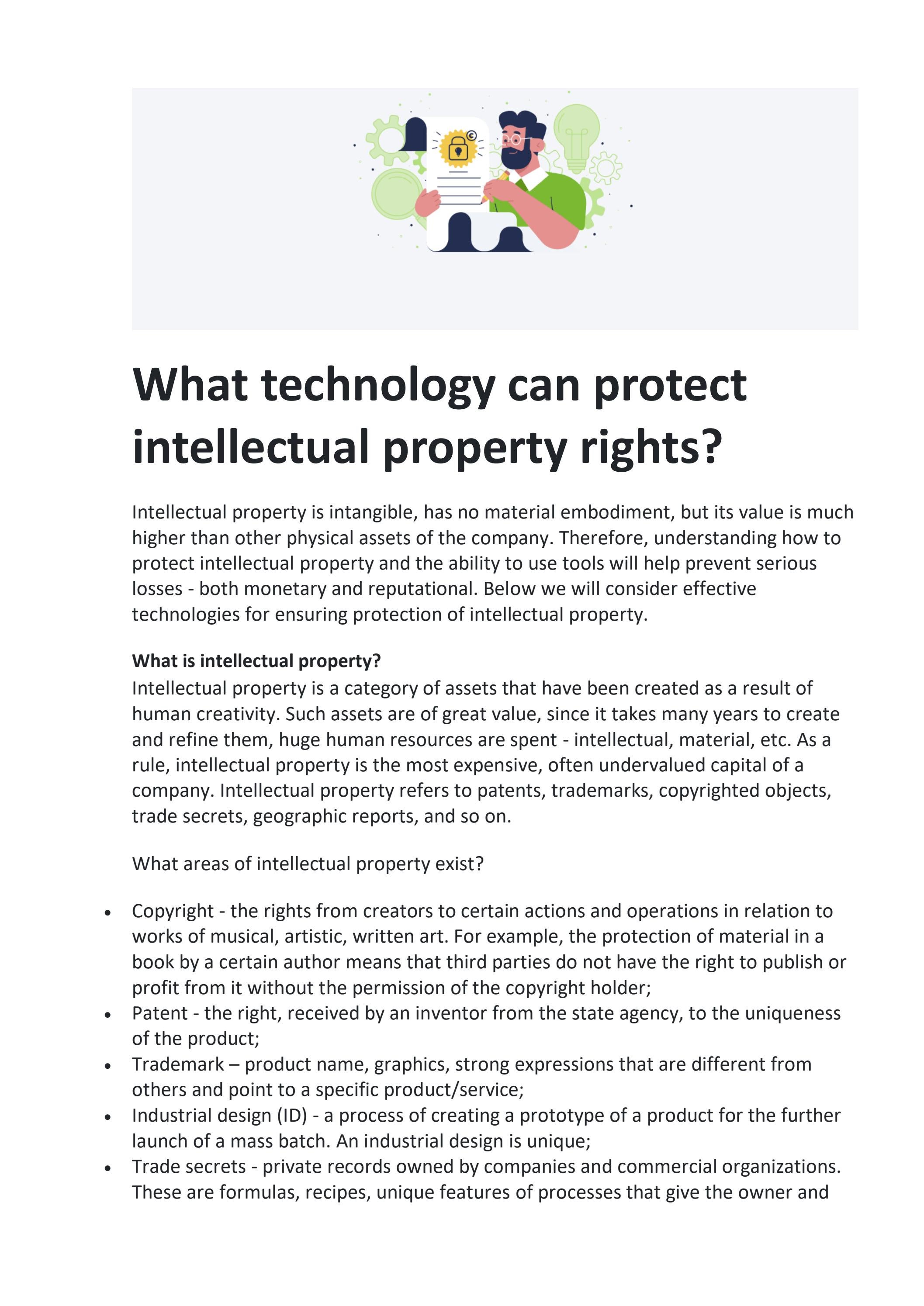 What technology can protect intellectual property rights? by sdh_global ...