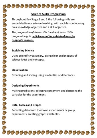 Science Skills Progression by Schudio - Issuu
