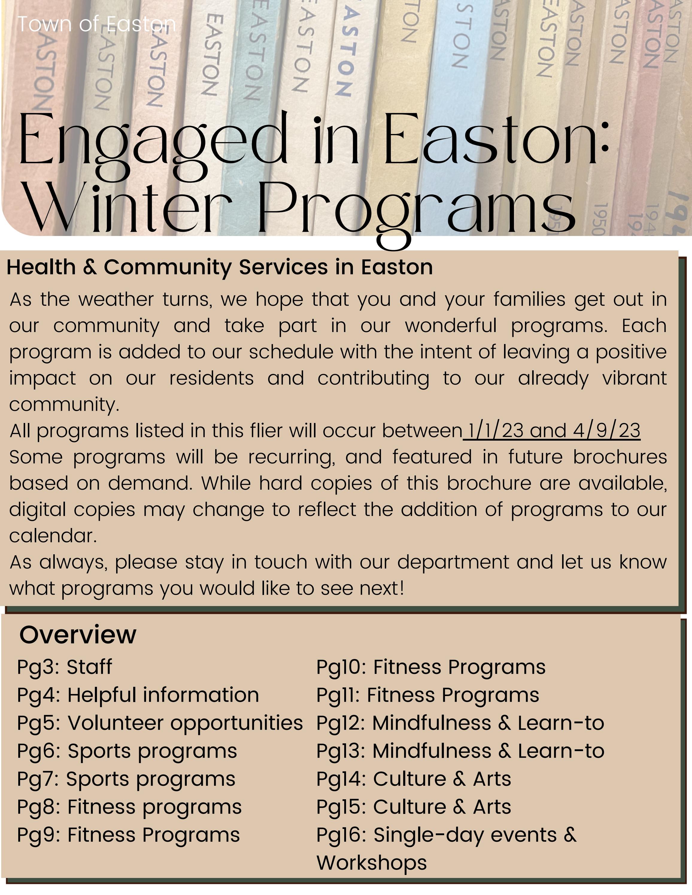 Easton MA Winter Programs Brochure by Easton Recreation - Issuu