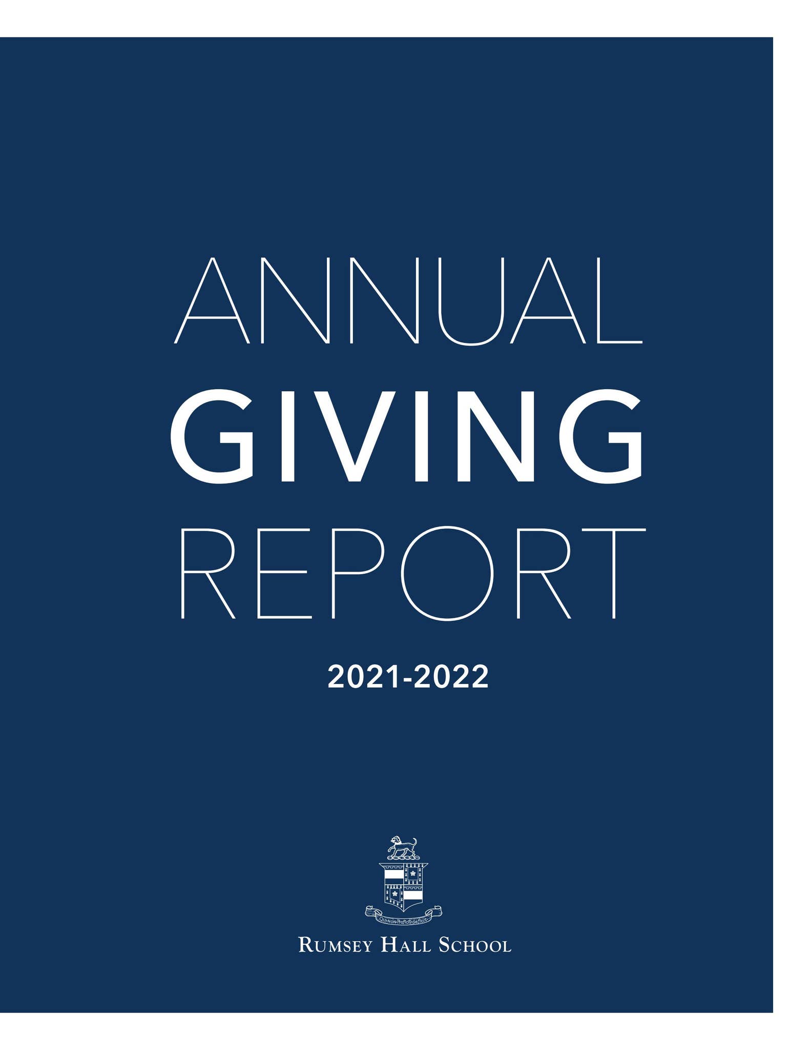 2021-2022 Rumsey Hall Annual Report by Rumsey Hall School - Issuu