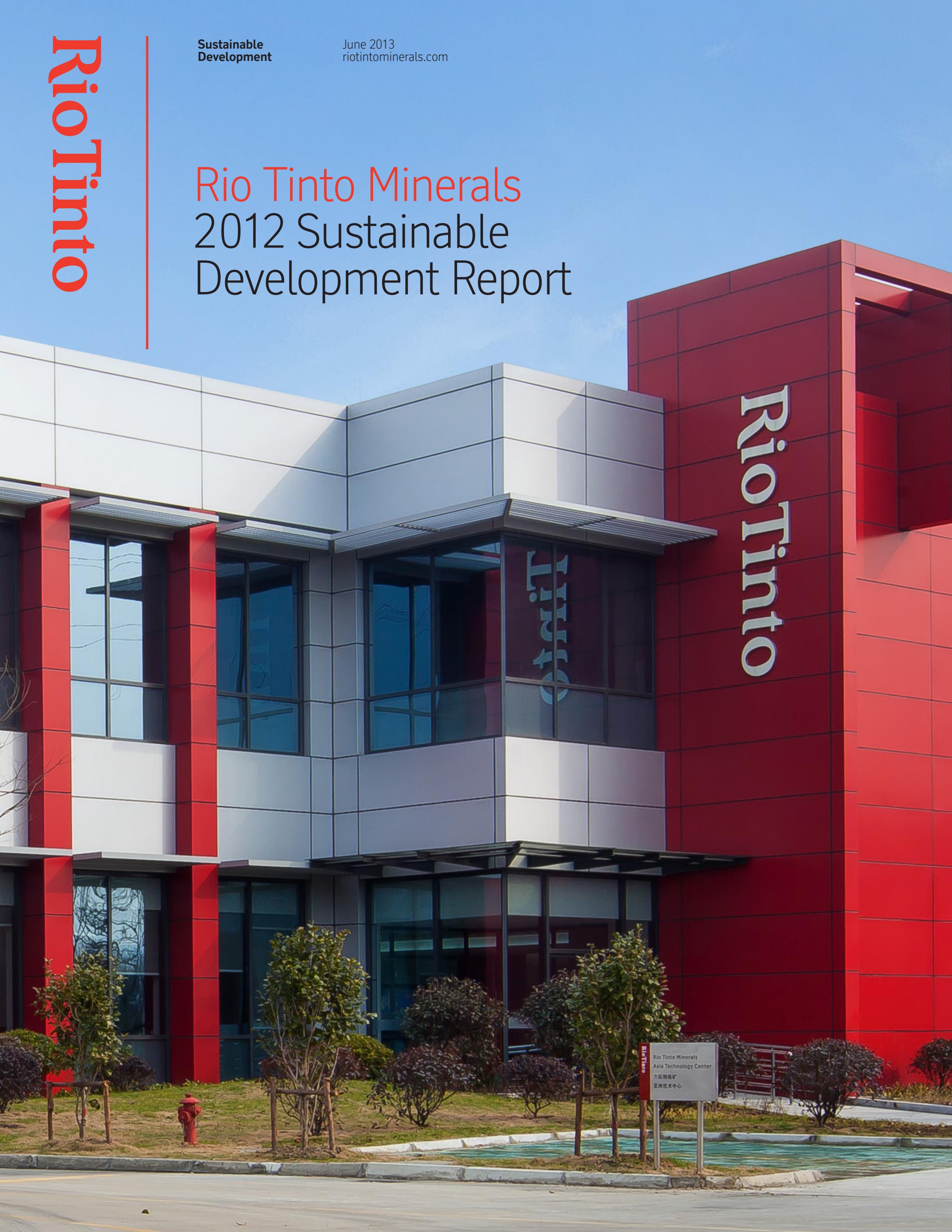Rio Tinto Minerals Sustainability Report by bucarodesign - Issuu