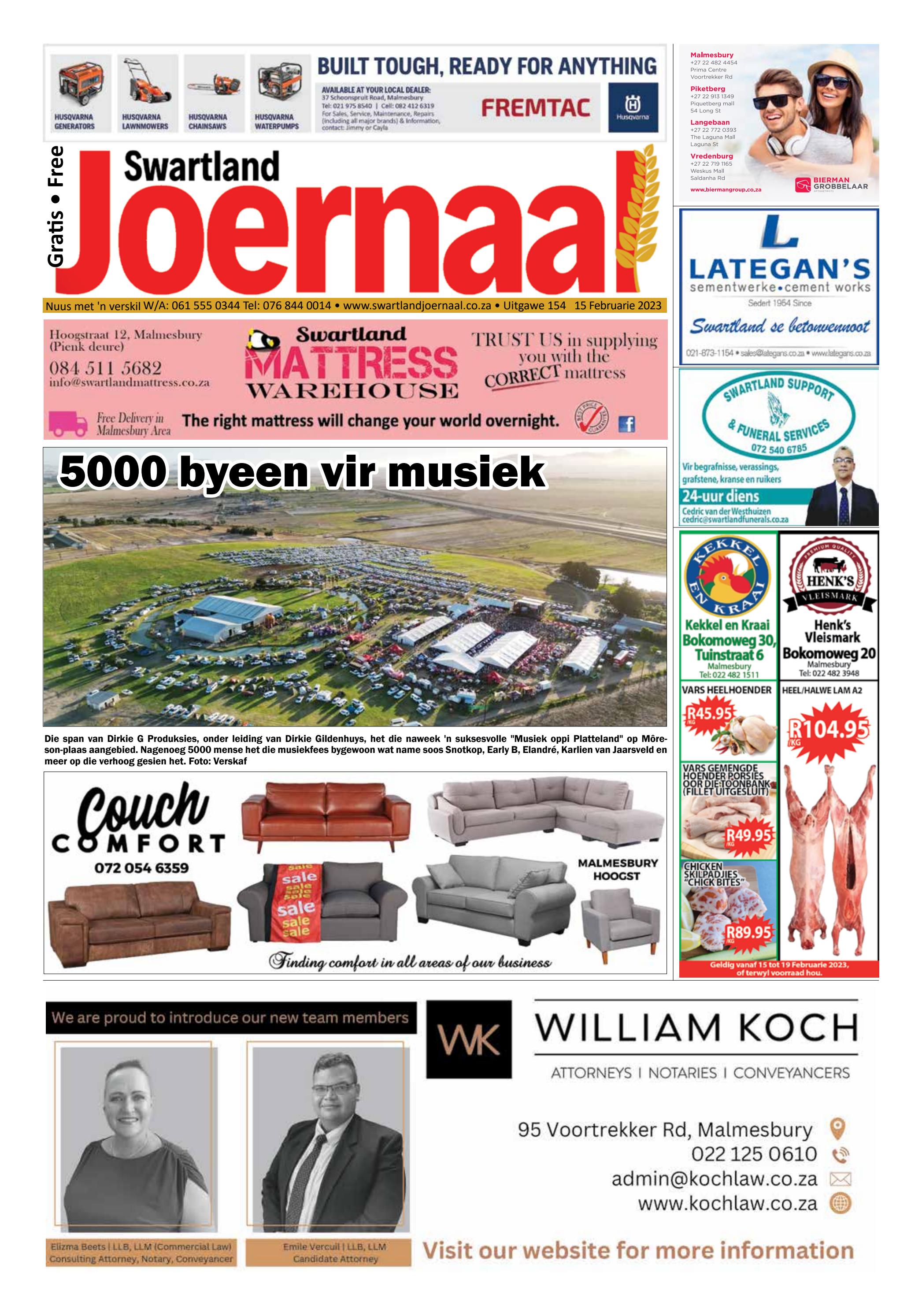 Swartland Joernaal Uitgawe 15 Februarie 2023 by Swartland Joernaal - Issuu