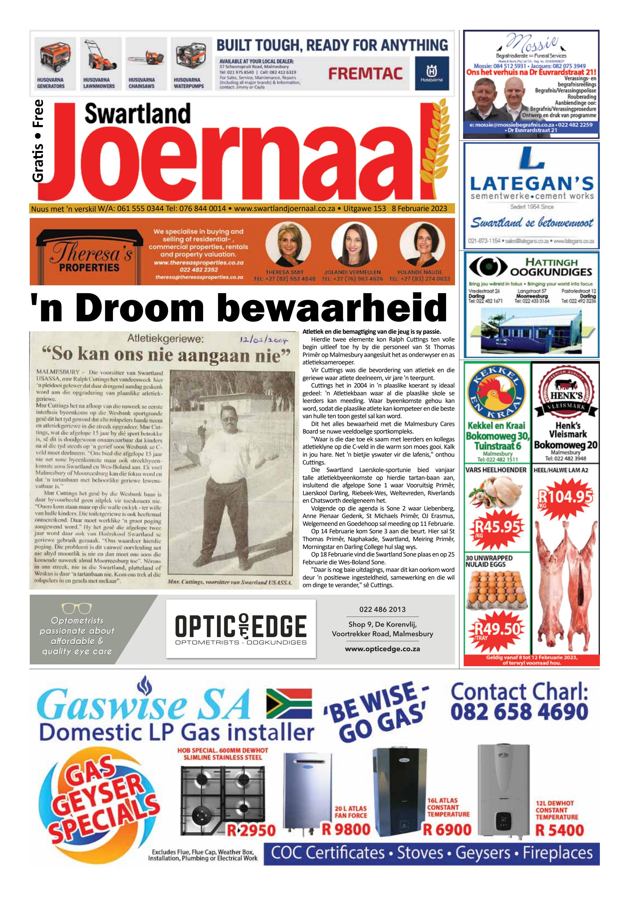 Swartland Joernaal Uitgawe 8 Februarie 2023 by Swartland Joernaal - Issuu