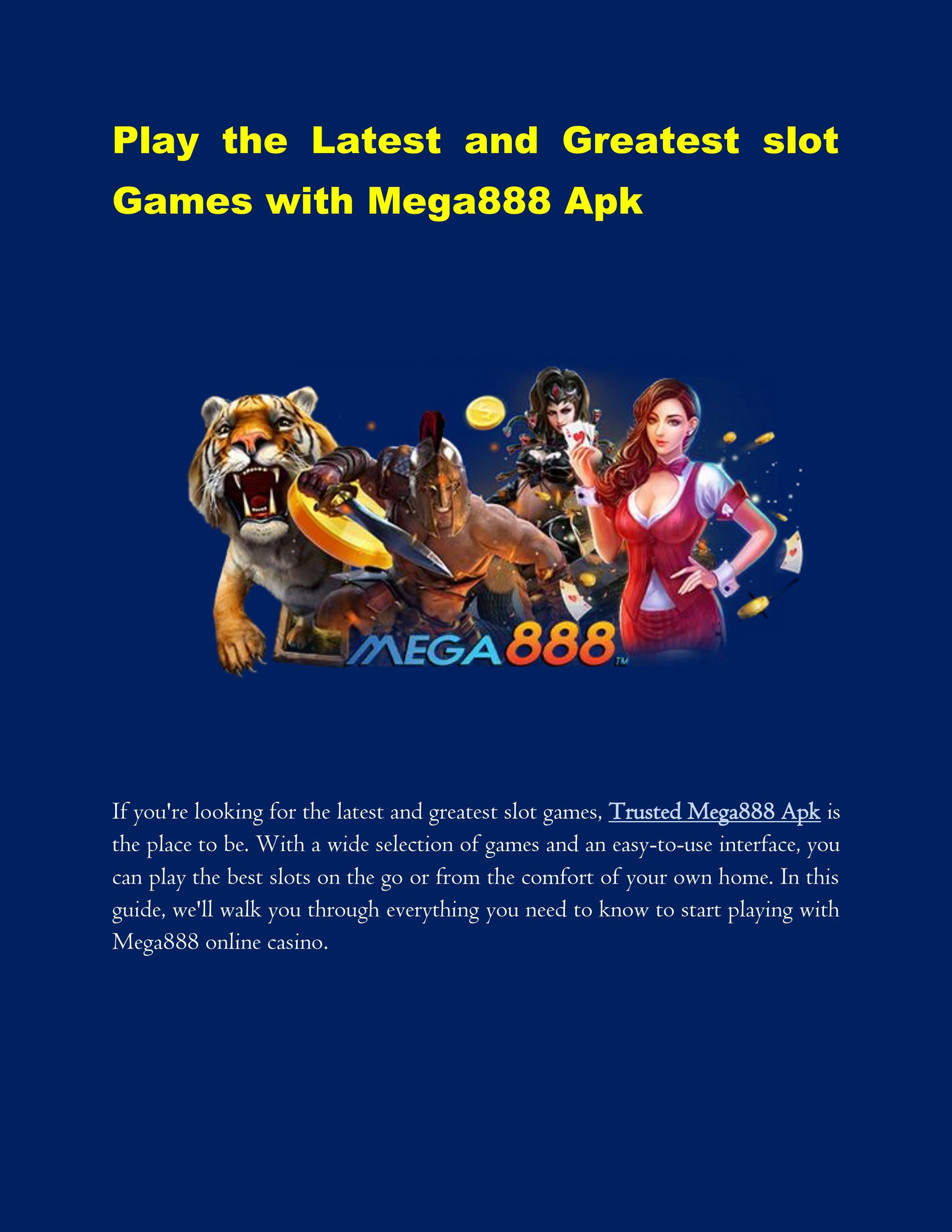 How do I download the latest Mega888 APK for iOS/Android 2023? by ...