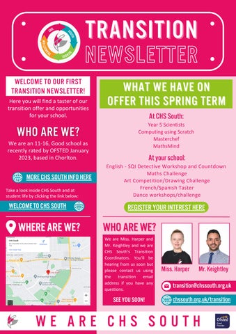Transition Newsletter - Spring Term 1 - 2023 by Schudio - Issuu