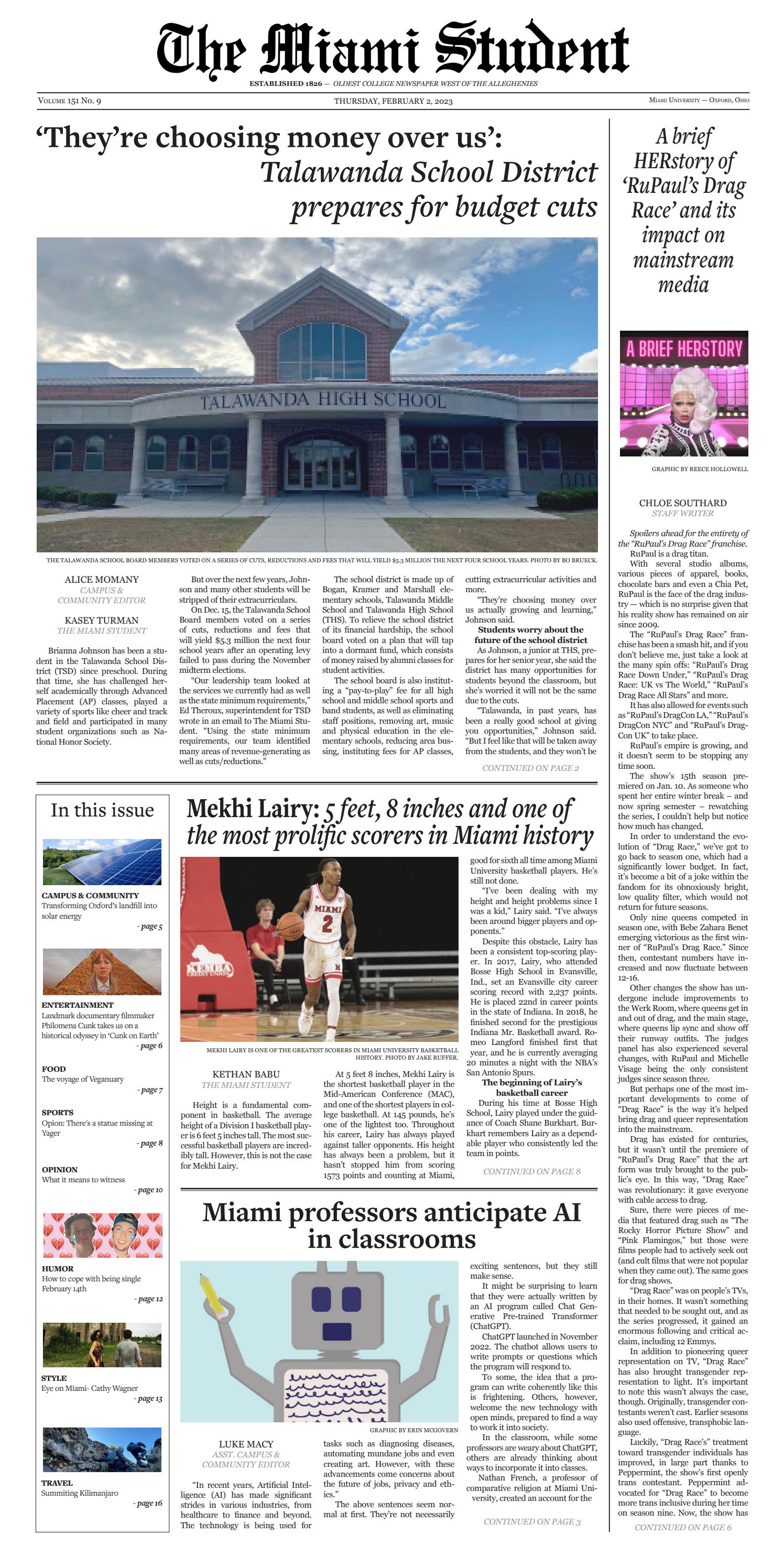 The Miami Student | February 2, 2023 by The Miami Student - Issuu