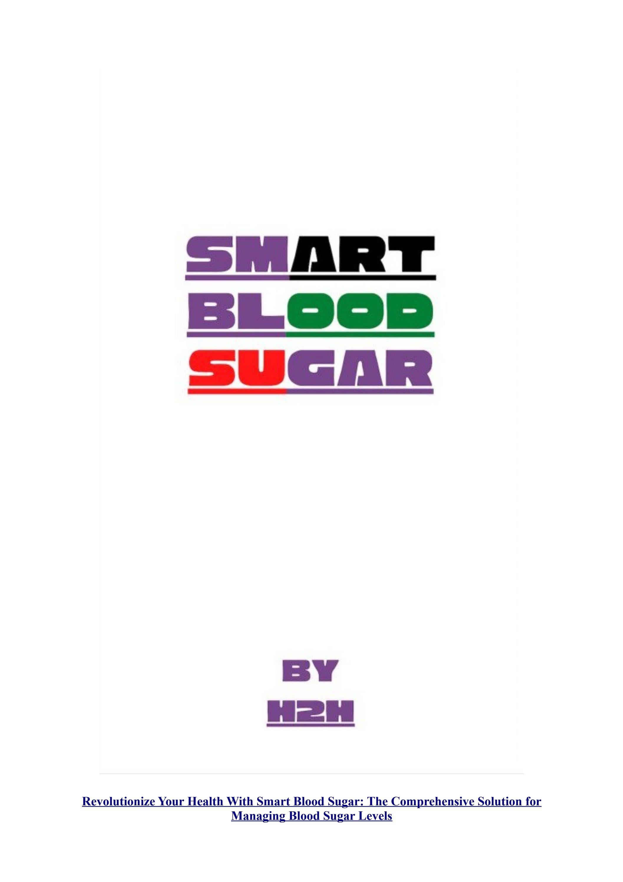 Take Control Of Your Blood Sugar With Smart Blood Sugar . by Here 2 ...