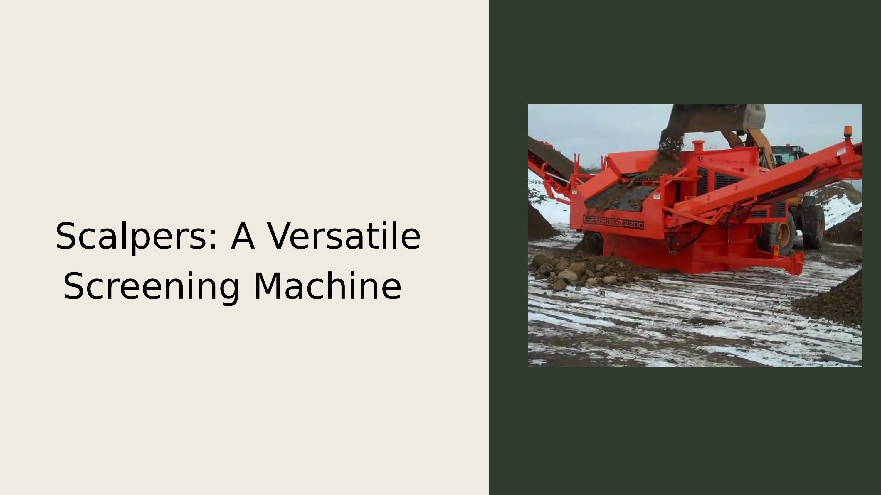 Scalpers: A Versatile Screening Machine by Etrack Crushers - Issuu