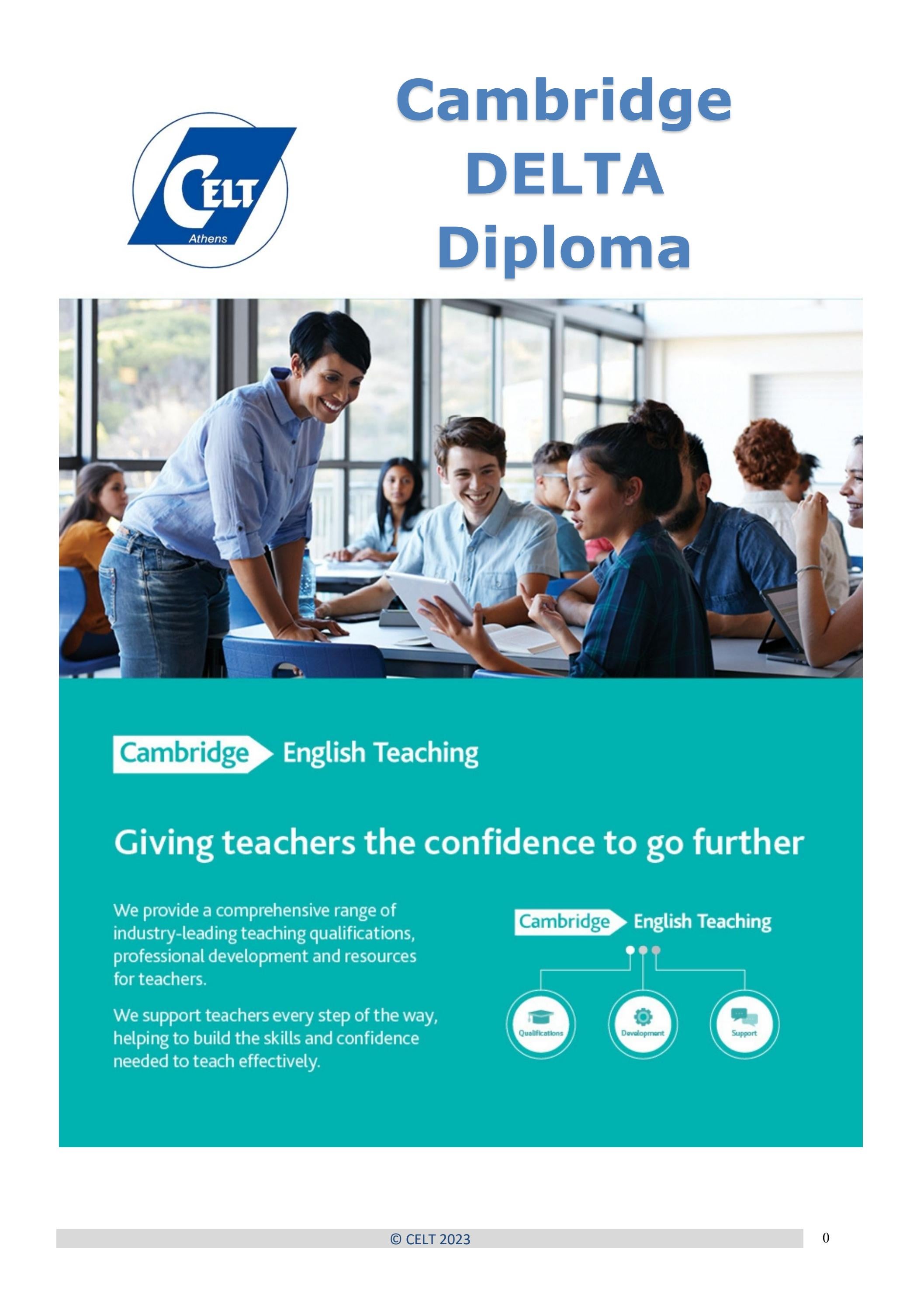 The Cambridge Delta Diploma by CELT Athens - Issuu