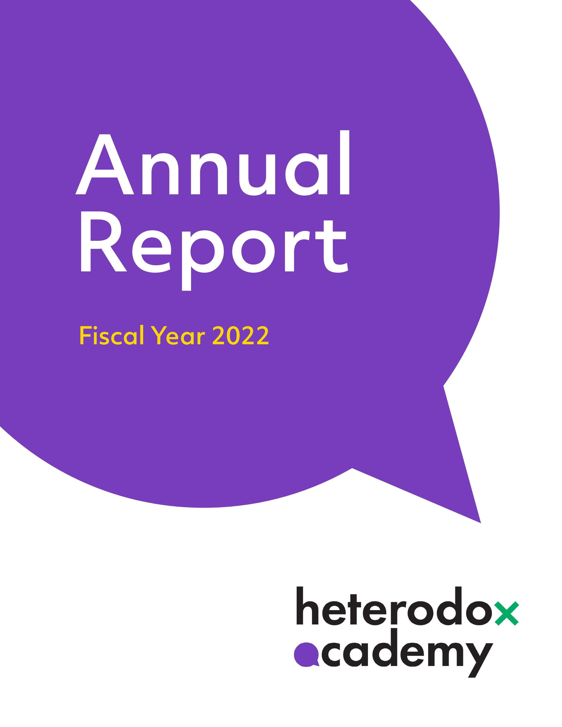 FY22 Annual Report by heterodoxacademy - Issuu