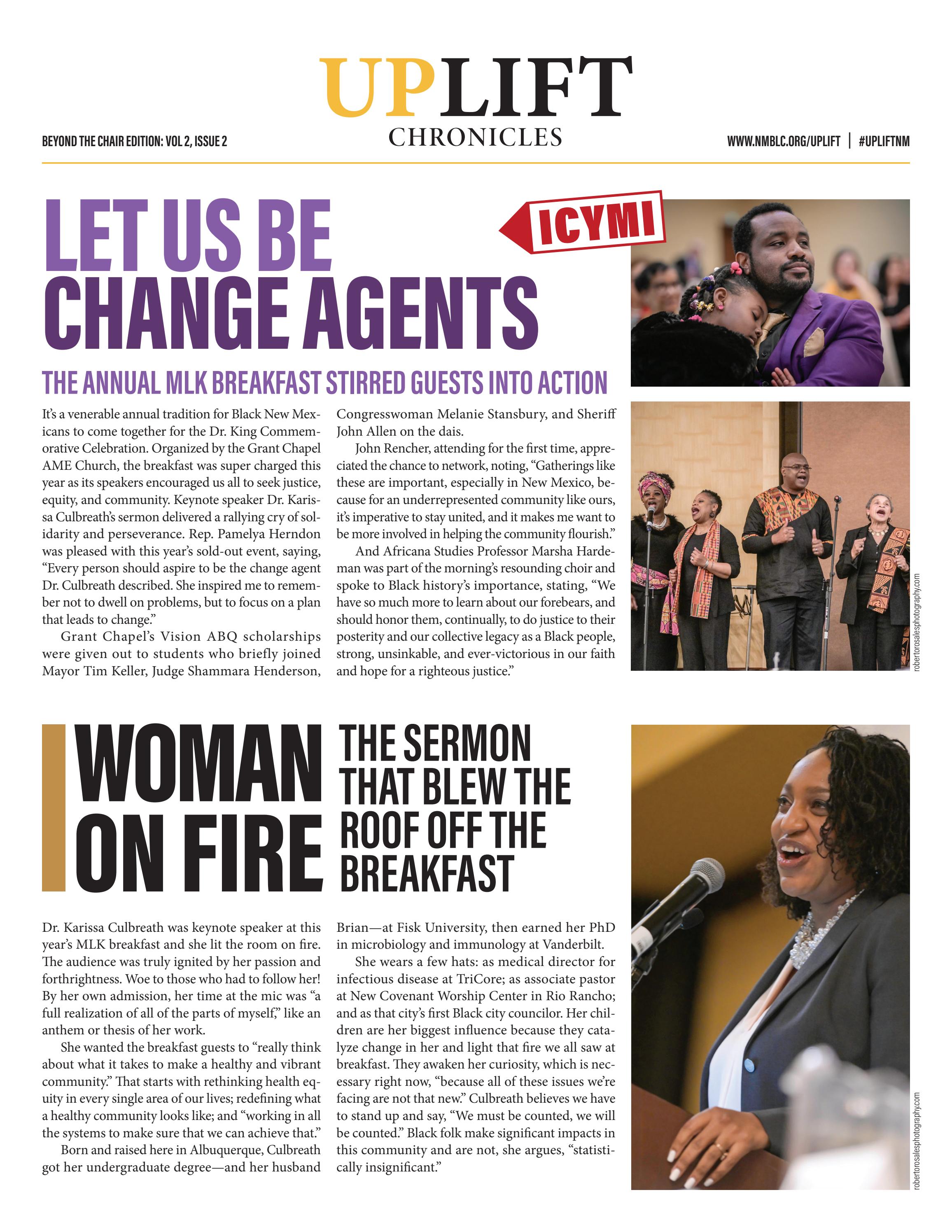 Uplift Chronicle February 2023 Beyond the Chair Edition by NMBlackLeadership - Issuu