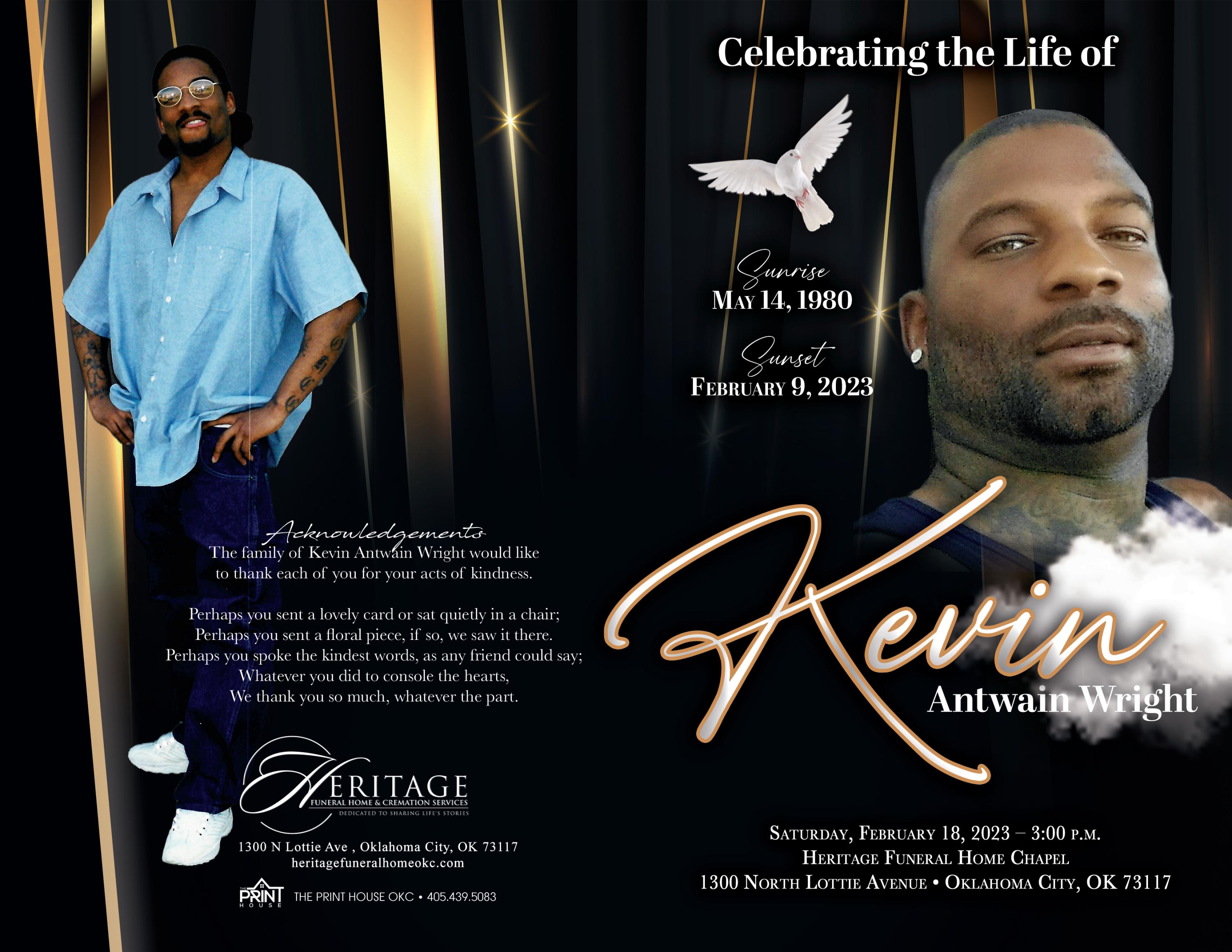 Kevin Wright Program by The Print House - Issuu