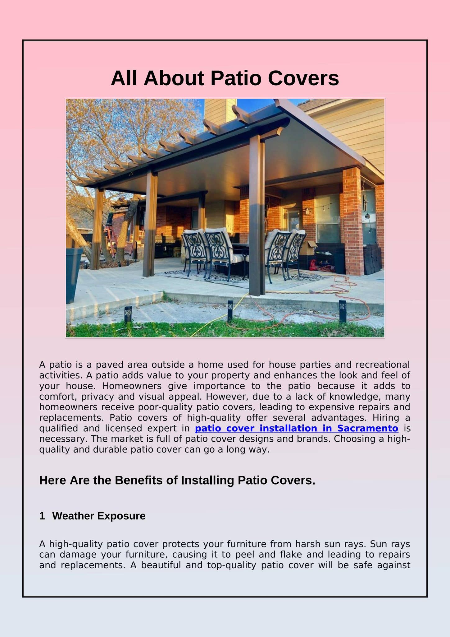 A Guide to Patio Covers by New Dawn Awning - Issuu