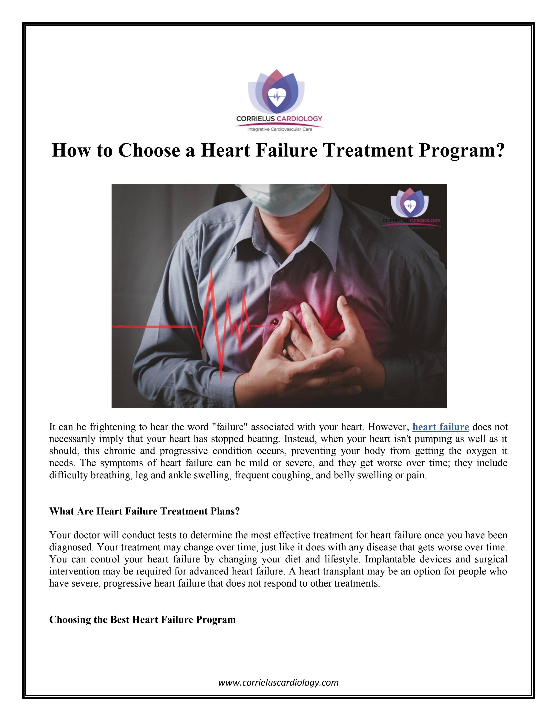 How to Choose a Heart Failure Treatment Program? by Corrieluscardiology ...