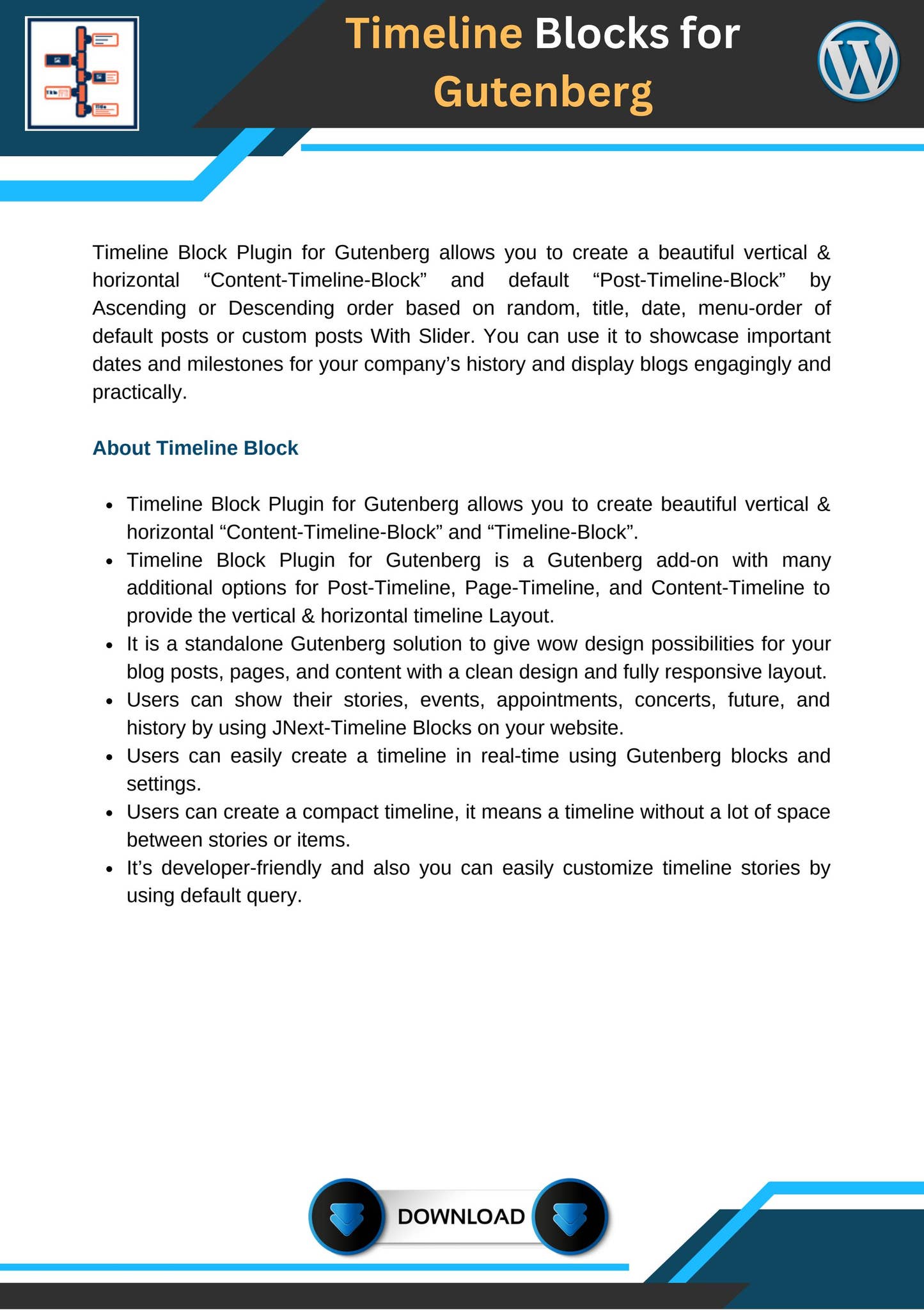 Timeline Block Plugin for Gutenberg by JNext Services Pvt. Ltd. - Issuu