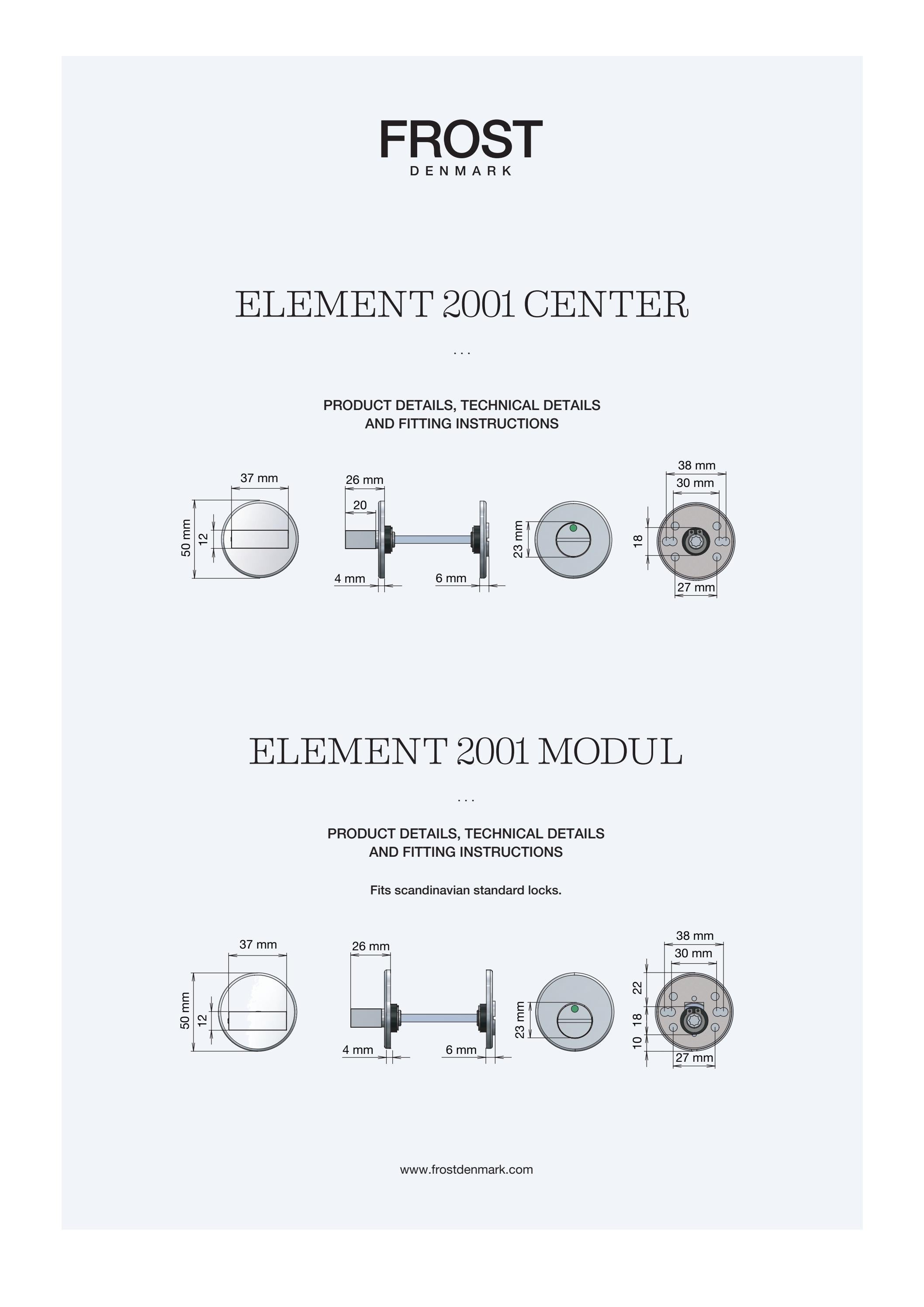 Fittings instruction - Element 2001 Center & Modul by FROST - Issuu
