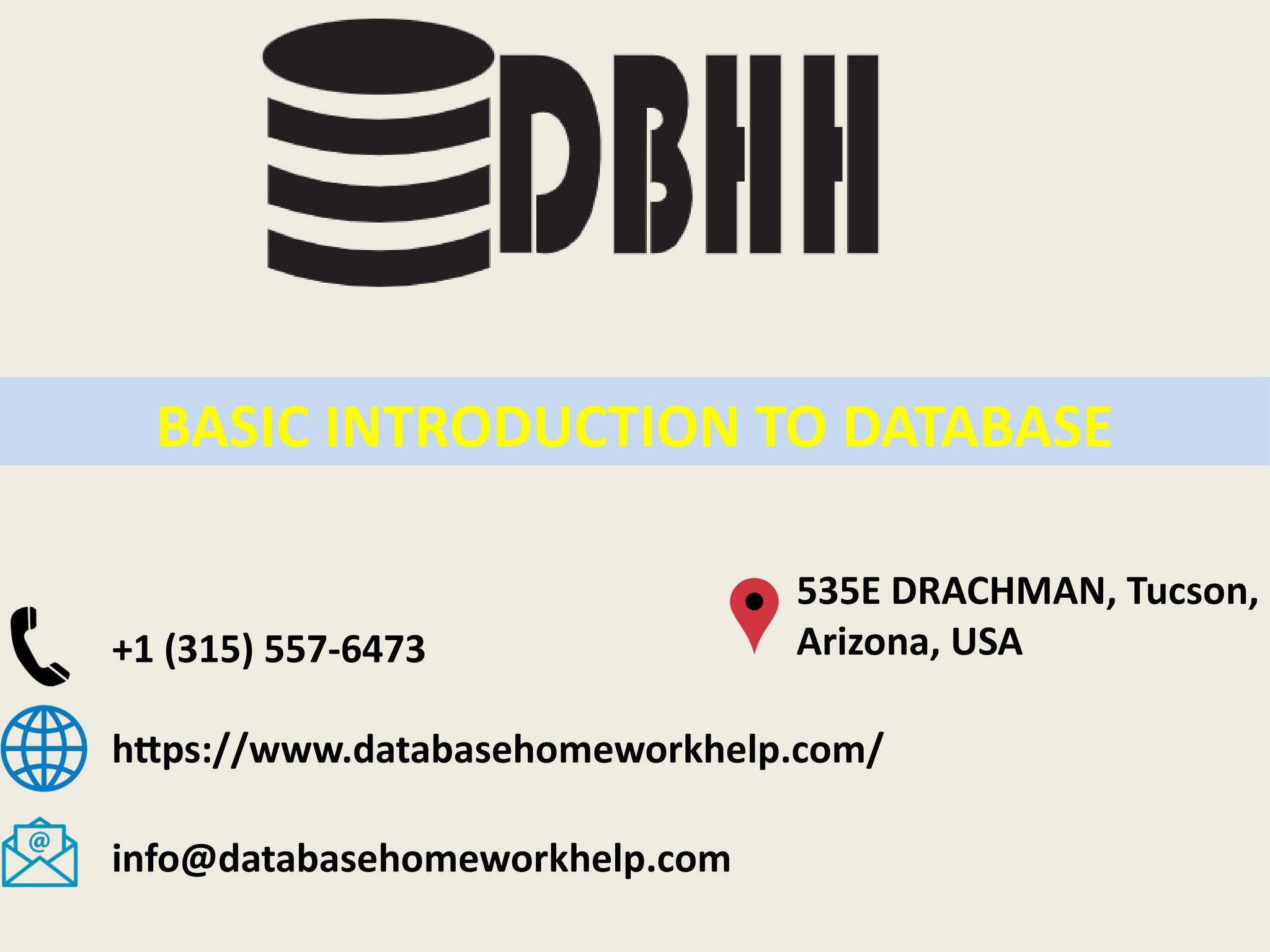 Basic Introduction to Database by Database Homework Help - Issuu