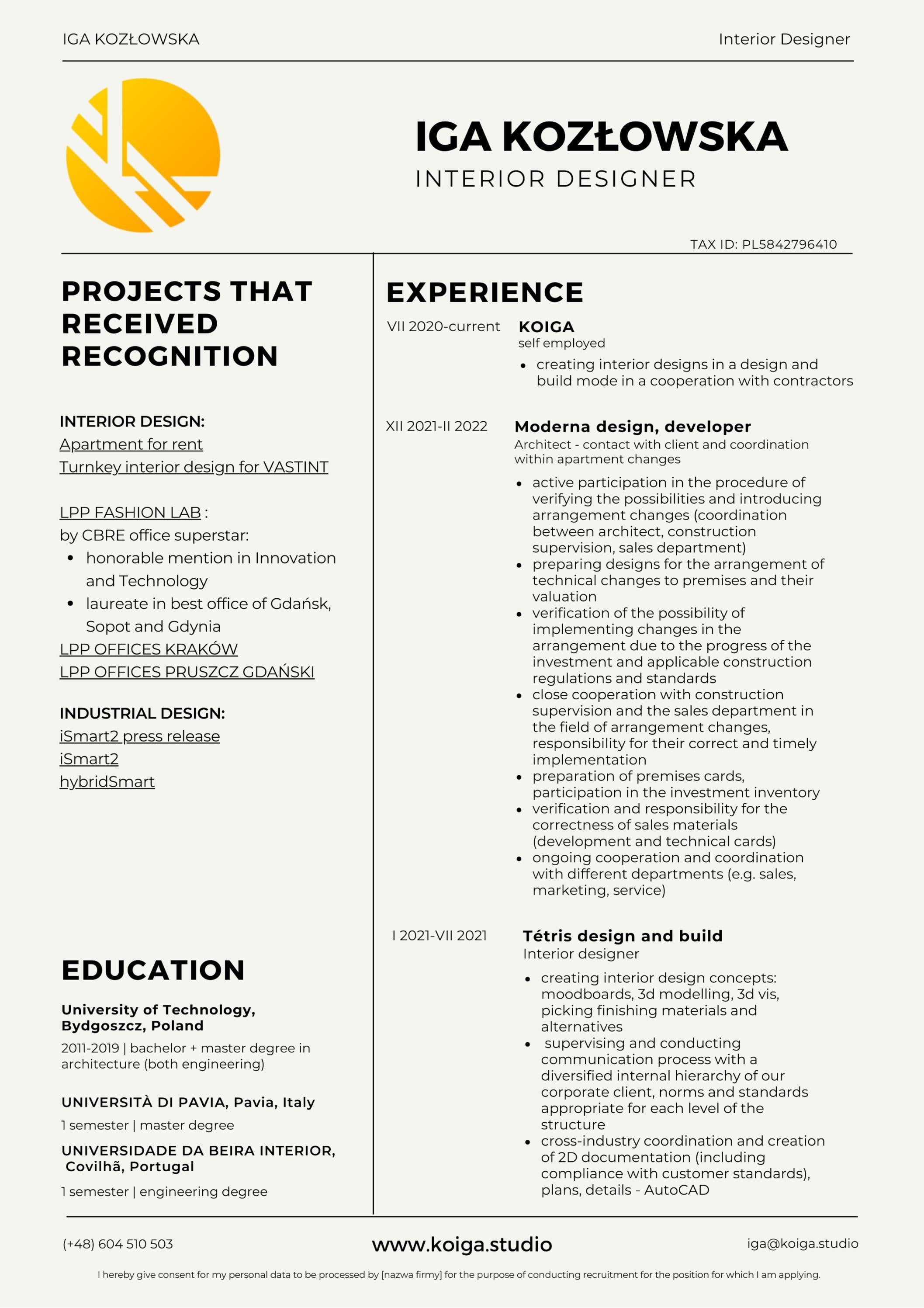 CV_Iga by Iga Kozlowska - Issuu