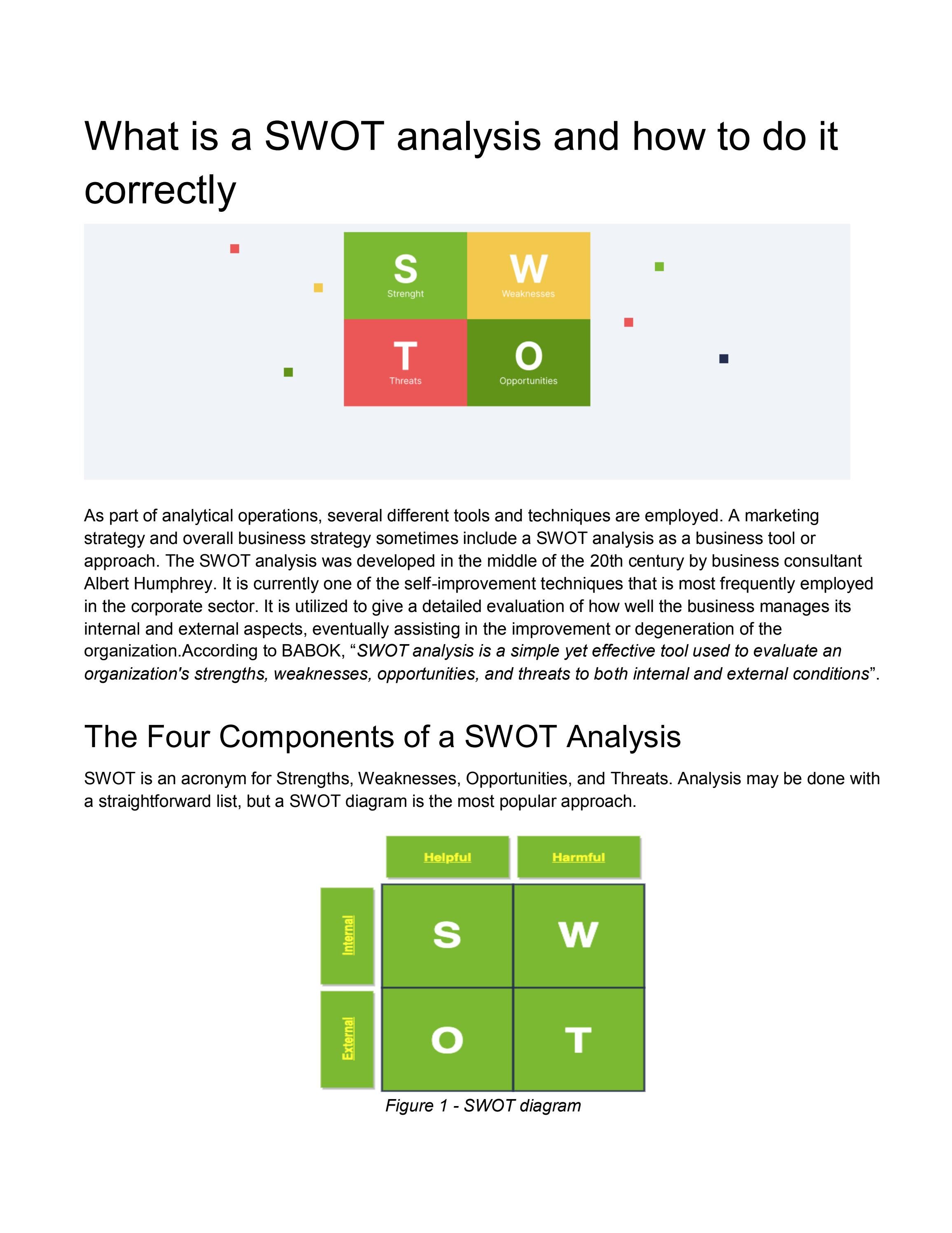 What is a SWOT analysis and how to do it correctly by sdh_global - Issuu