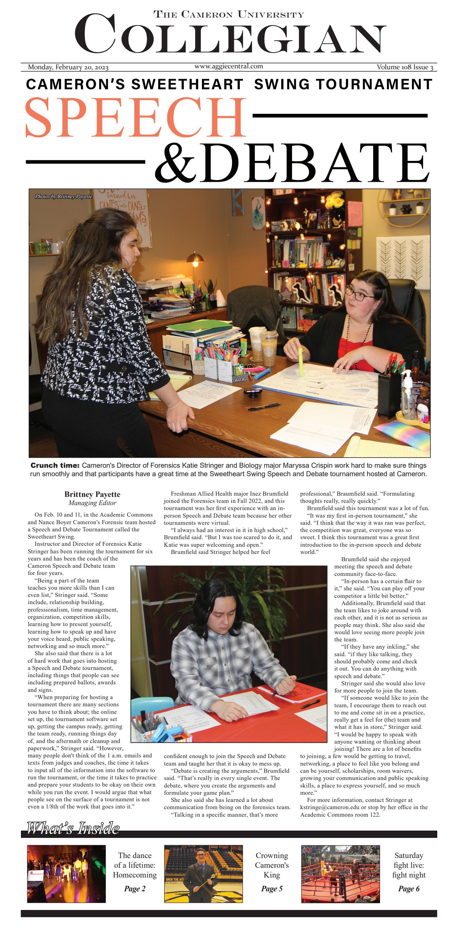 The Cameron Collegian - February 20th, 2023 by Cameron University ...