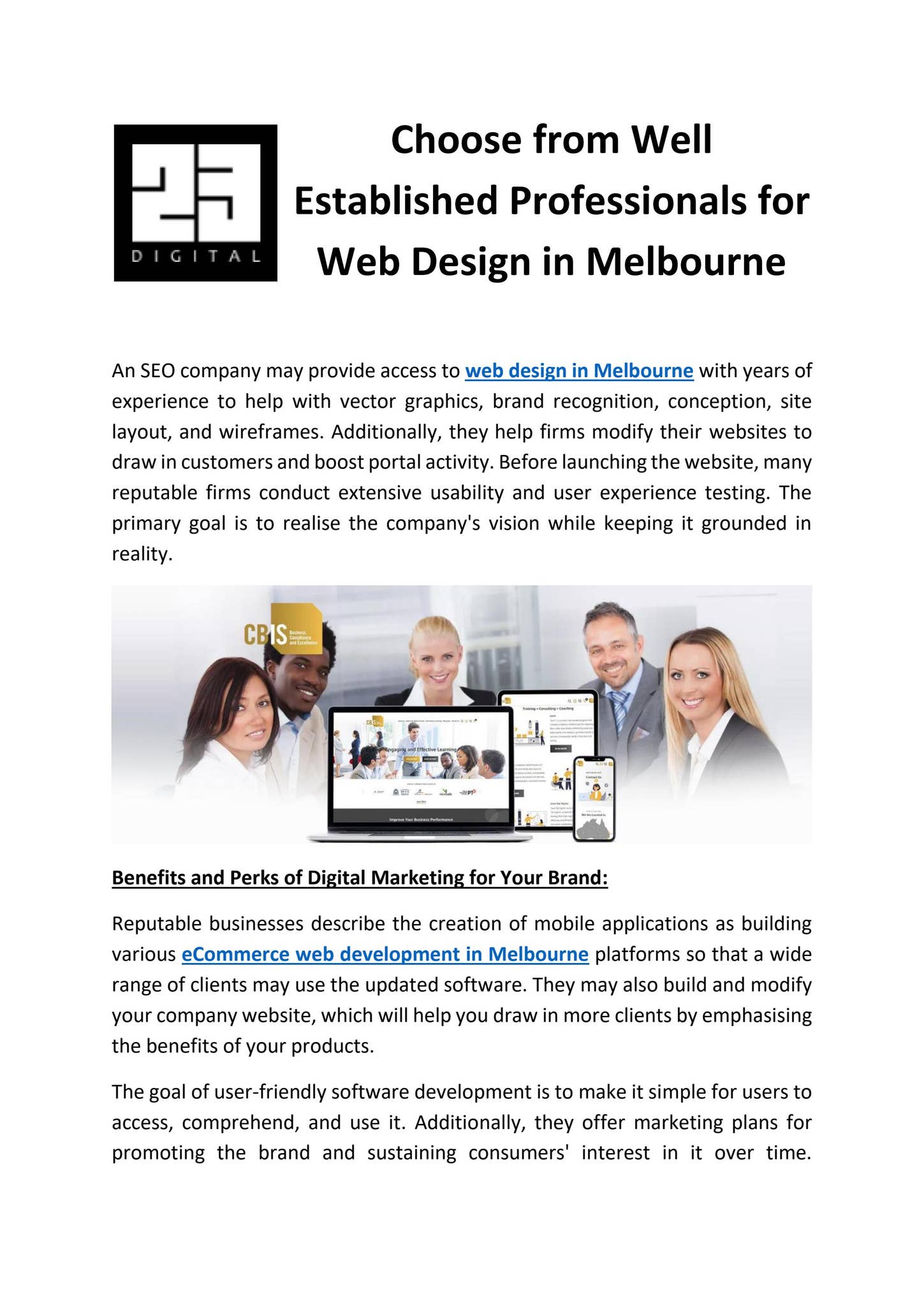 Choose from Well Established Professionals for Web Design in Melbourne ...
