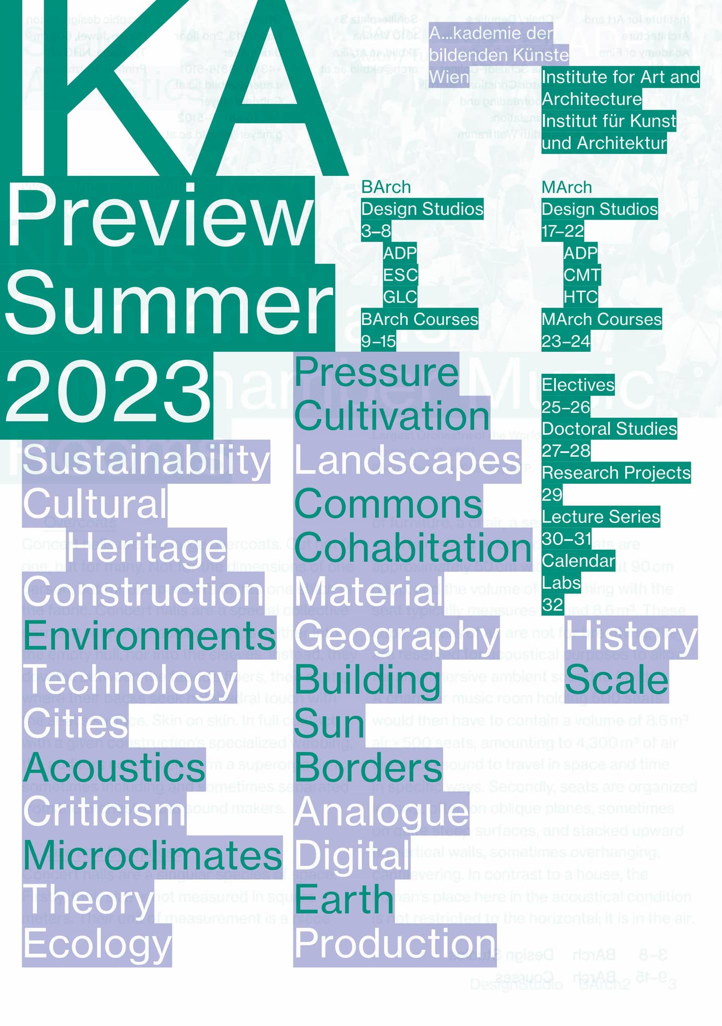 IKA Preview Summer 2023 by IKA Institute for Art and Architecture - Issuu