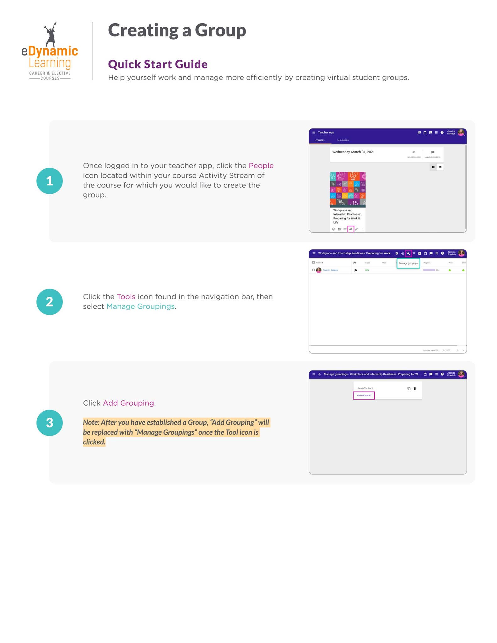 Creating a Group by edynamiclearning - Issuu