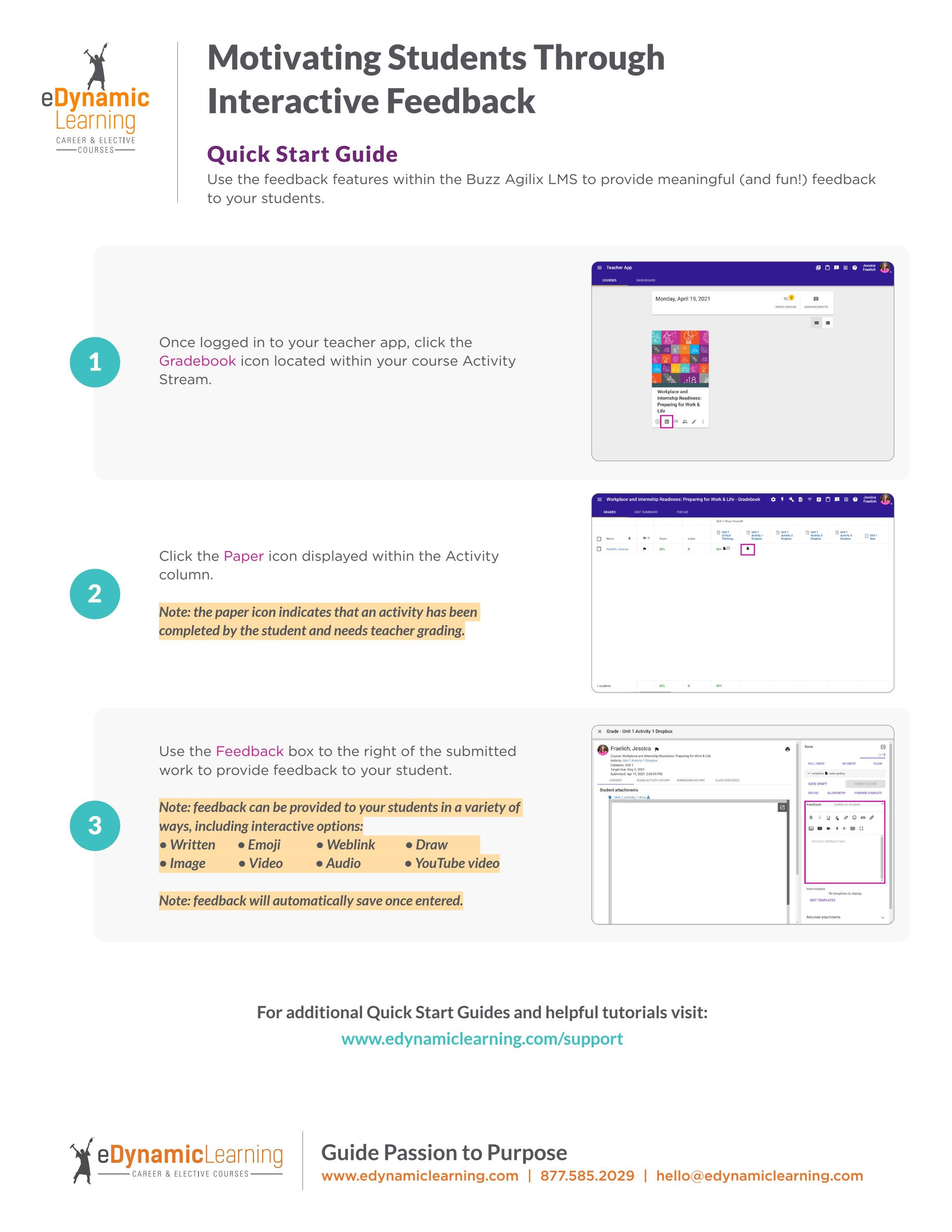 Motivating Students Through Interactive Feedback by edynamiclearning ...
