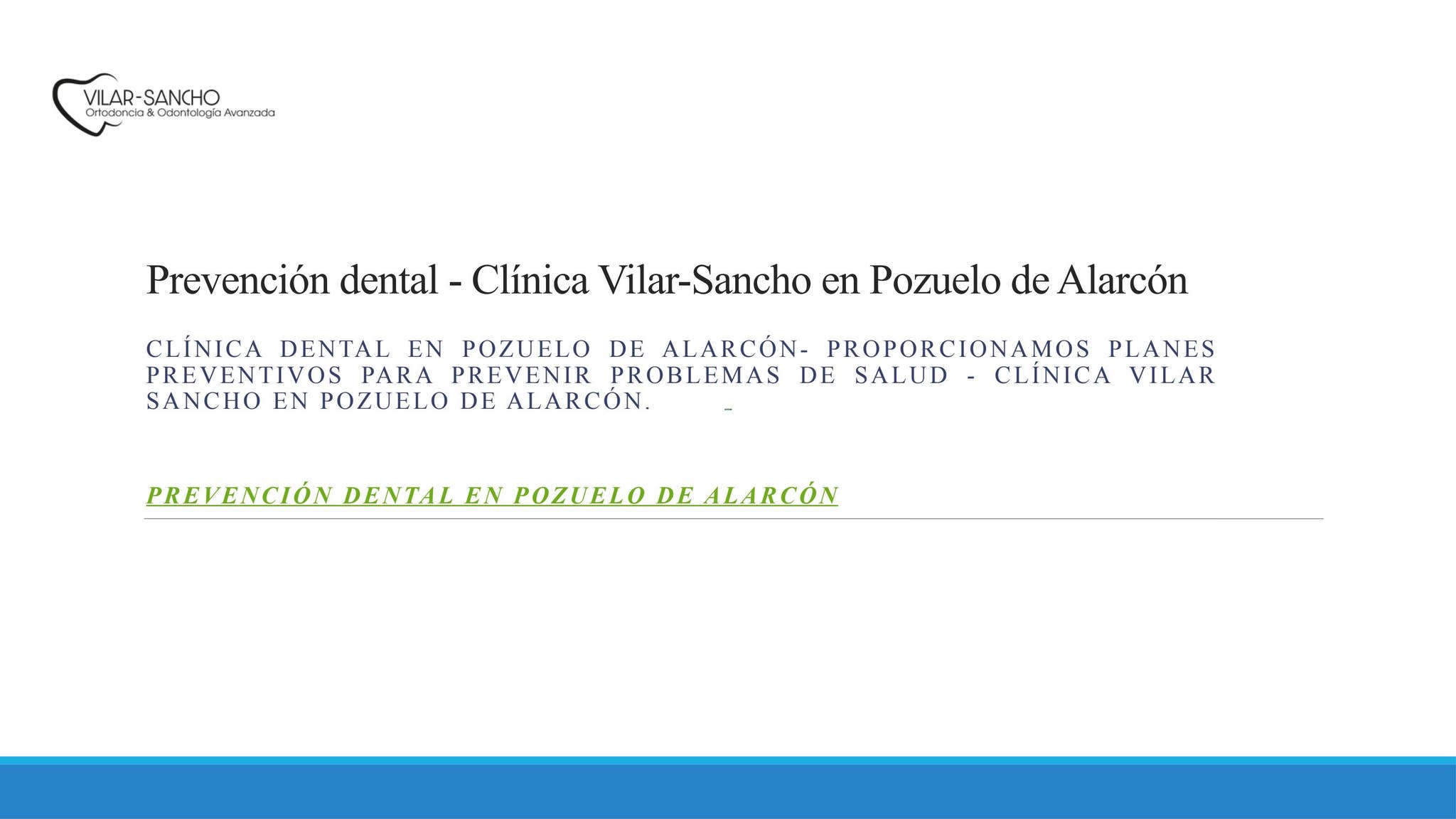 Prevención dental - Clínica Vilar-Sancho en Pozuelo de Alarcón by ...